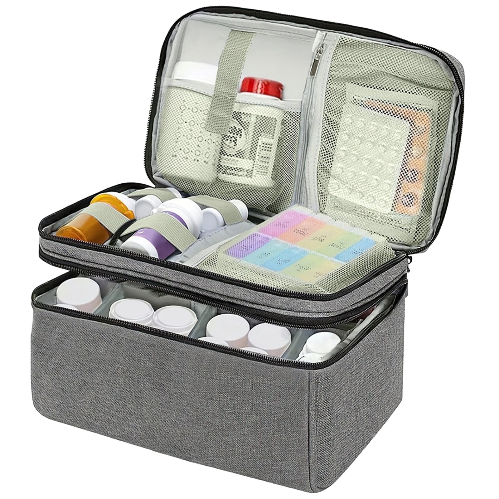 Pill Bottle Organizer, Large Medication Storage Bag, water Resistant ...