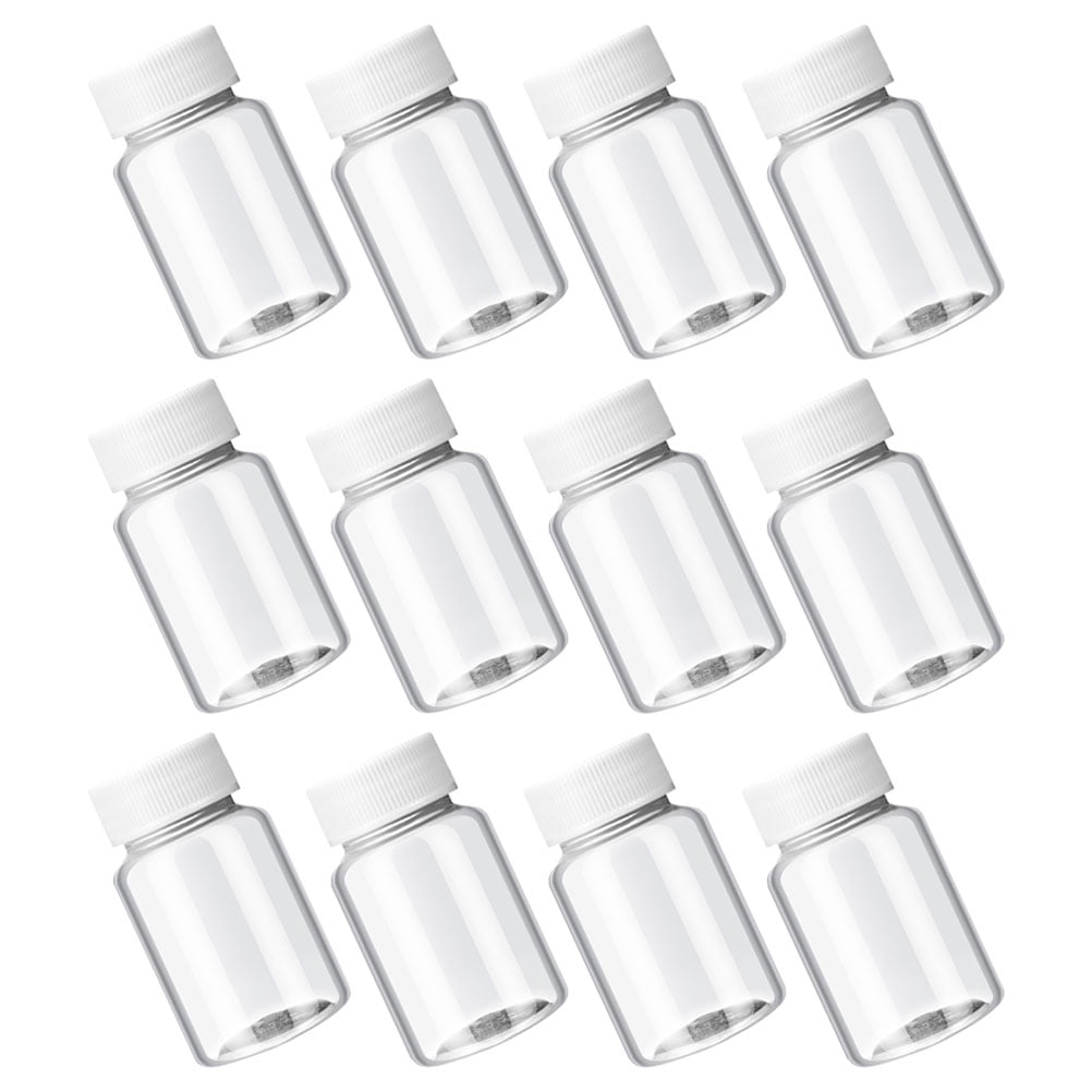 Pill Bottle Plastic Storage Container Medicine Bottles with Caps Small ...
