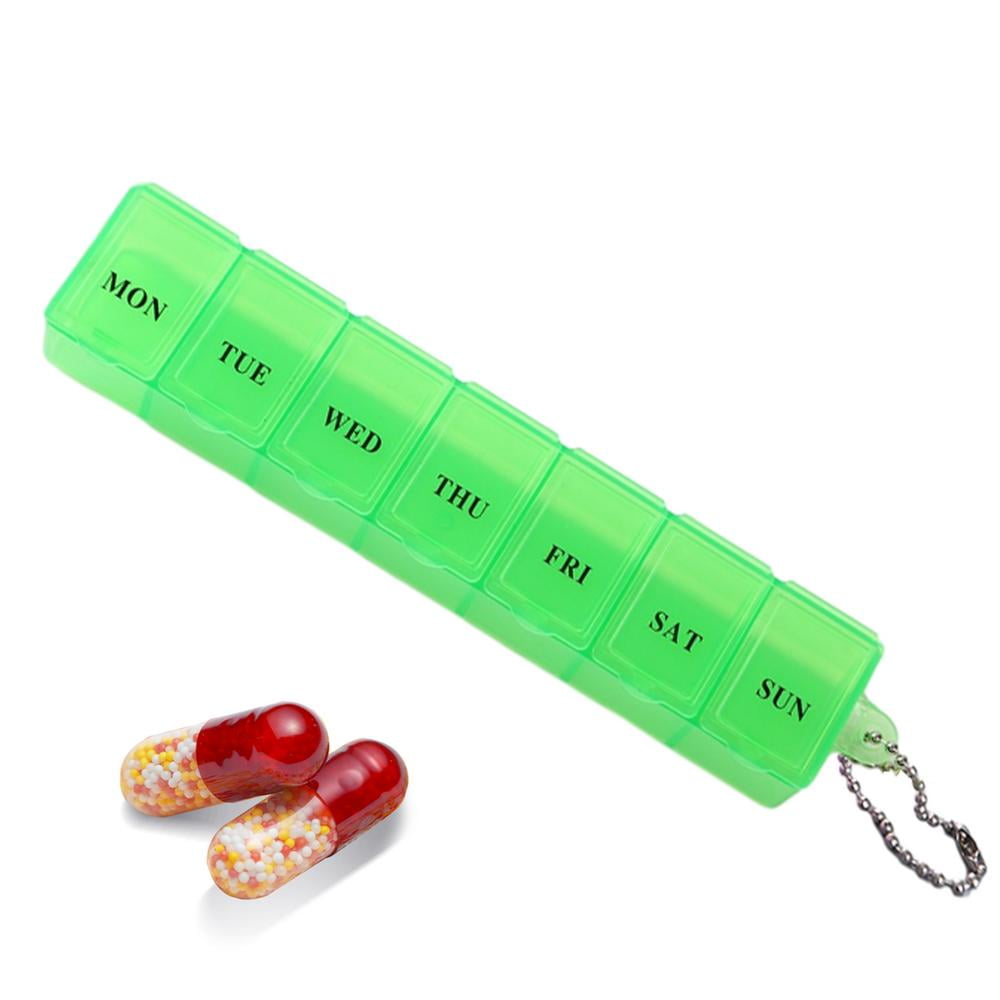 Pill Box 7 Day Clear Travel Pill Organizer Dustproof Pill Organizer ...