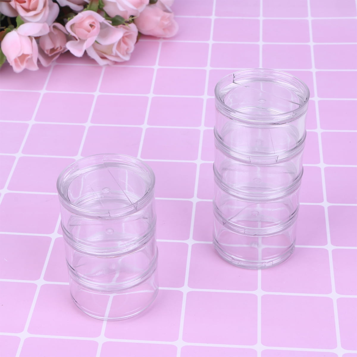 Pill Box 7 Day7 Days Clear Stackable Pill Box Portable Mini Sealed Pill ...