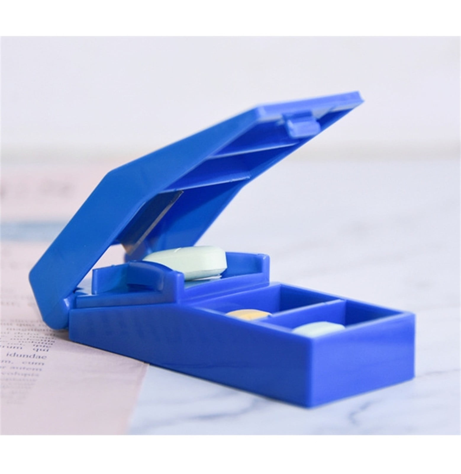Pill Box Cutter (Blue), 1 Cutter Adjustable, Home and Kitchen, Tablet ...