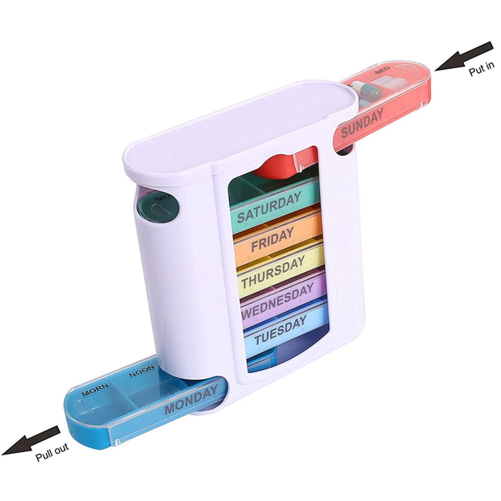 Pill Box Organizador De Pastillas Semanal 8-Grids Medicine Case ...