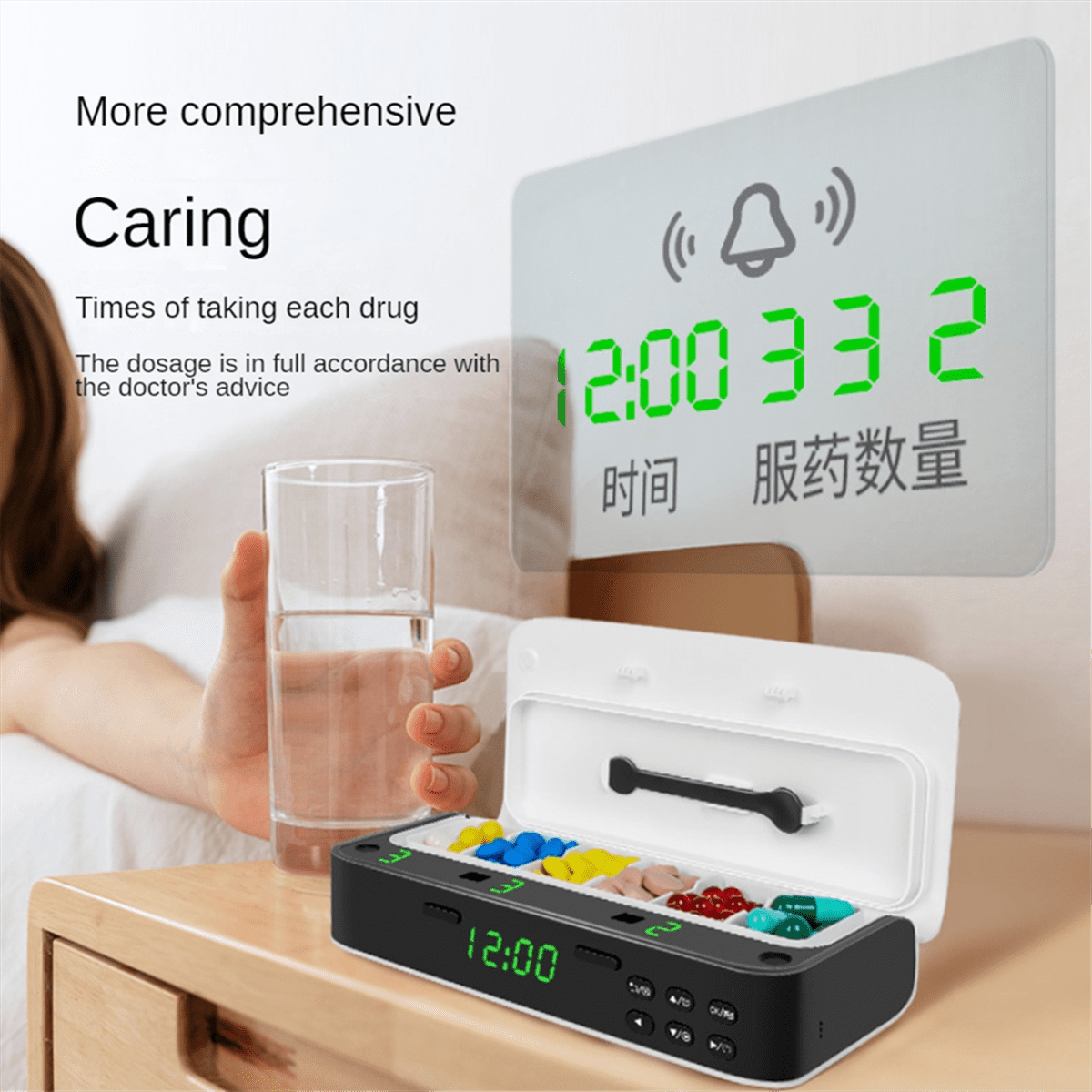 Pill Box Smart Electronic Medicine Pill Box Time Capsule Weekly Pill ...