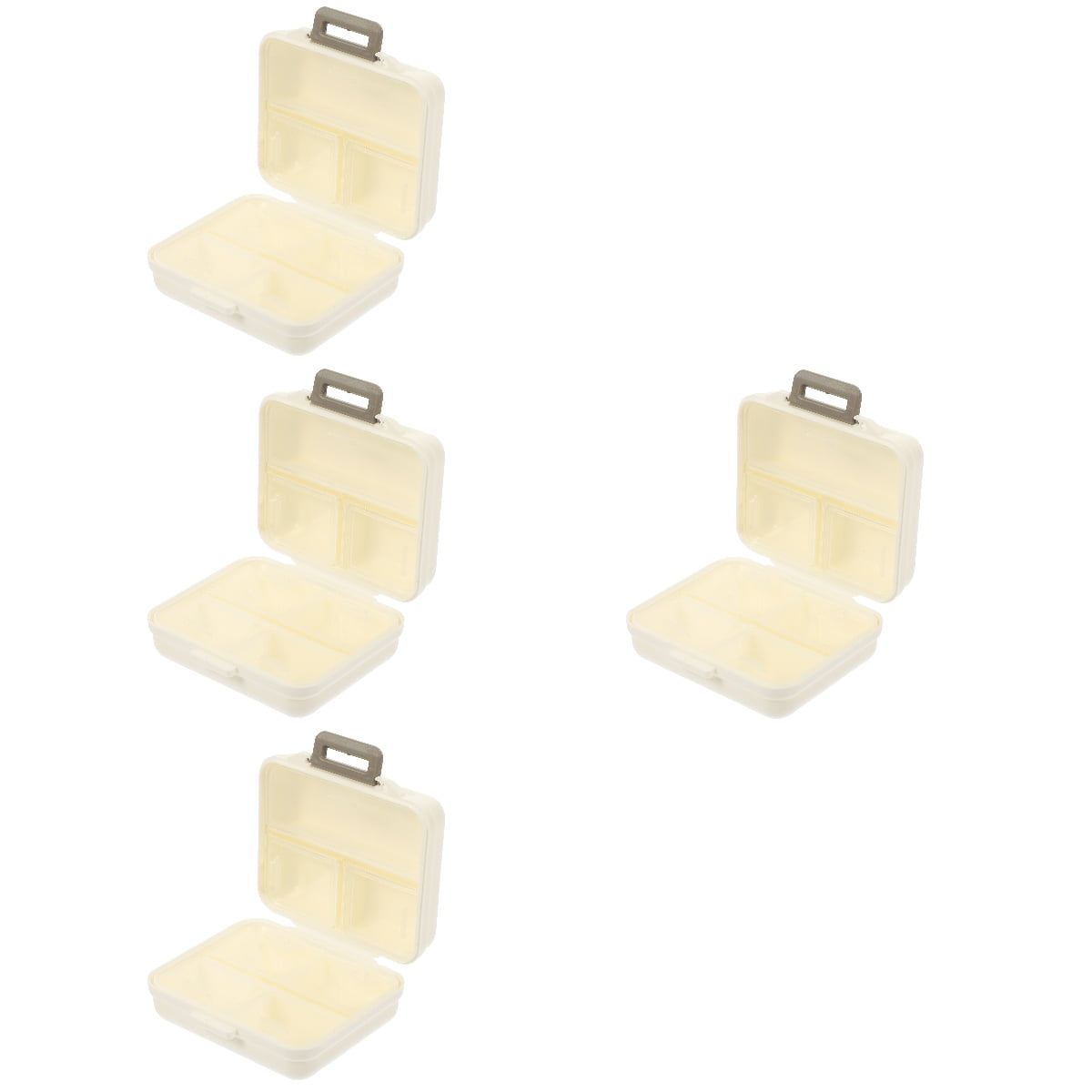 Pill Box Storage Case Plastic Medicine Cabinet Organizer Office Small 4 ...