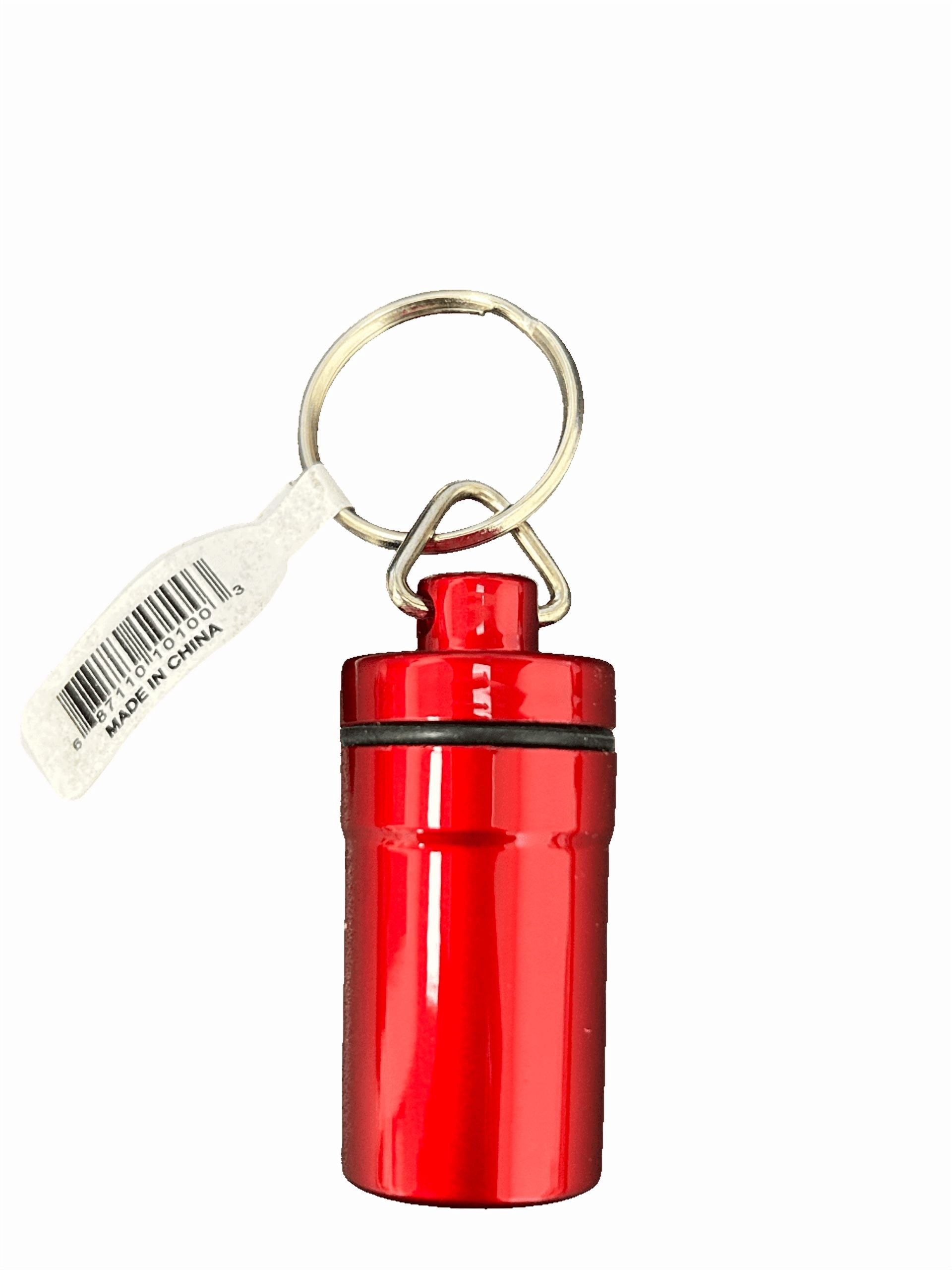 Pill Case Keychain, Portable Travel Pill Holder with Secure Screw Top ...
