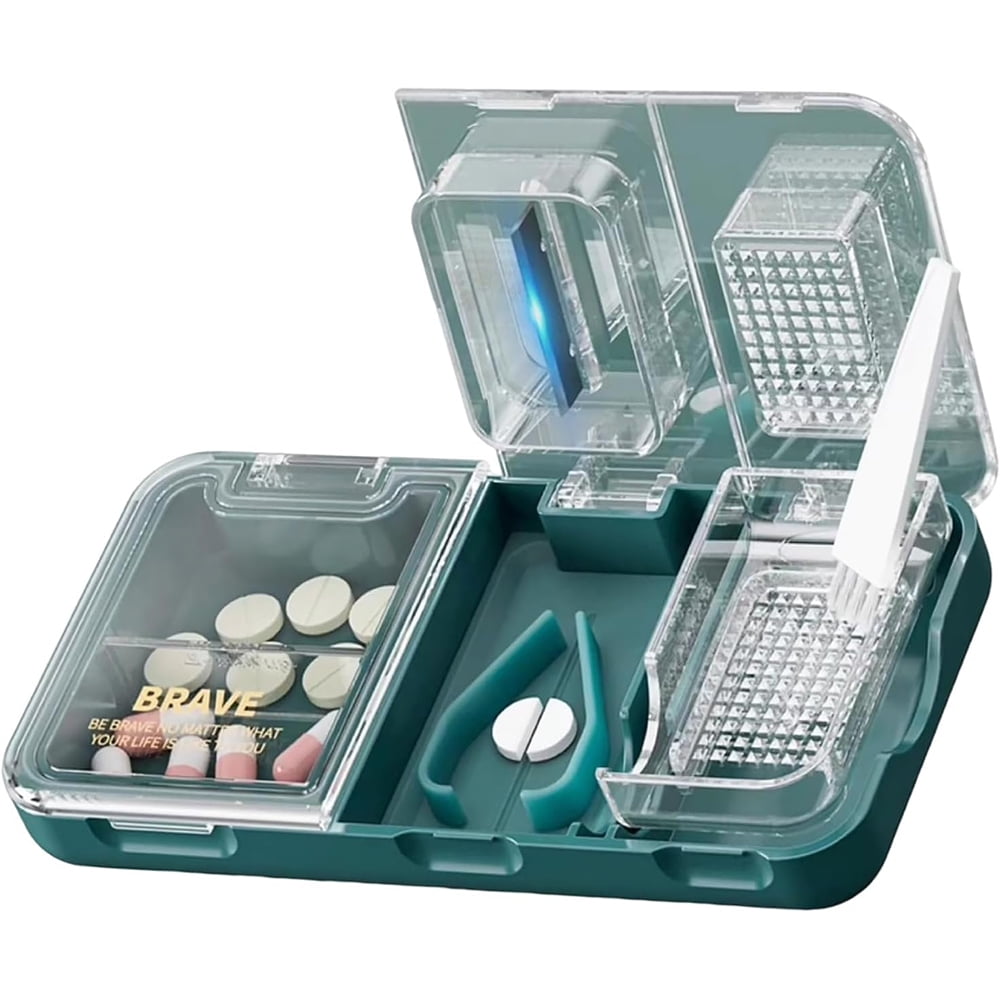 Pill Crusher Cutter Splitter, 3 in 1 Multi-Functional Pill Cutter ...