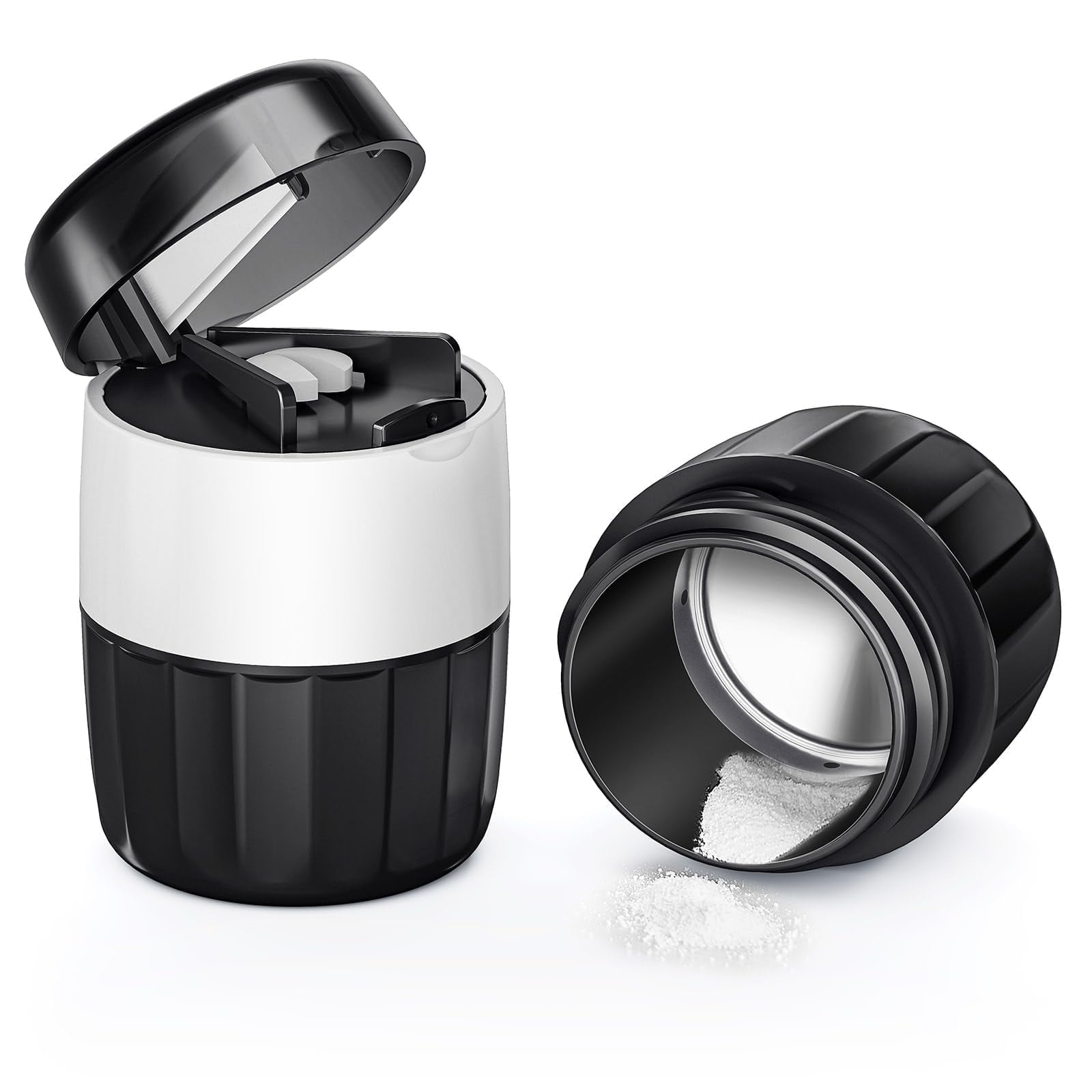 Pill Crusher and Cutter 3-in-1, Stainless Steel Grinder for Fine Powder ...