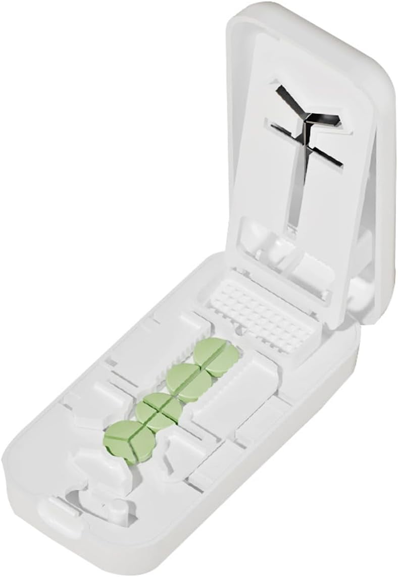 Pill Cutter 1/4 with Centering Device Safety Blades for Small and Large ...