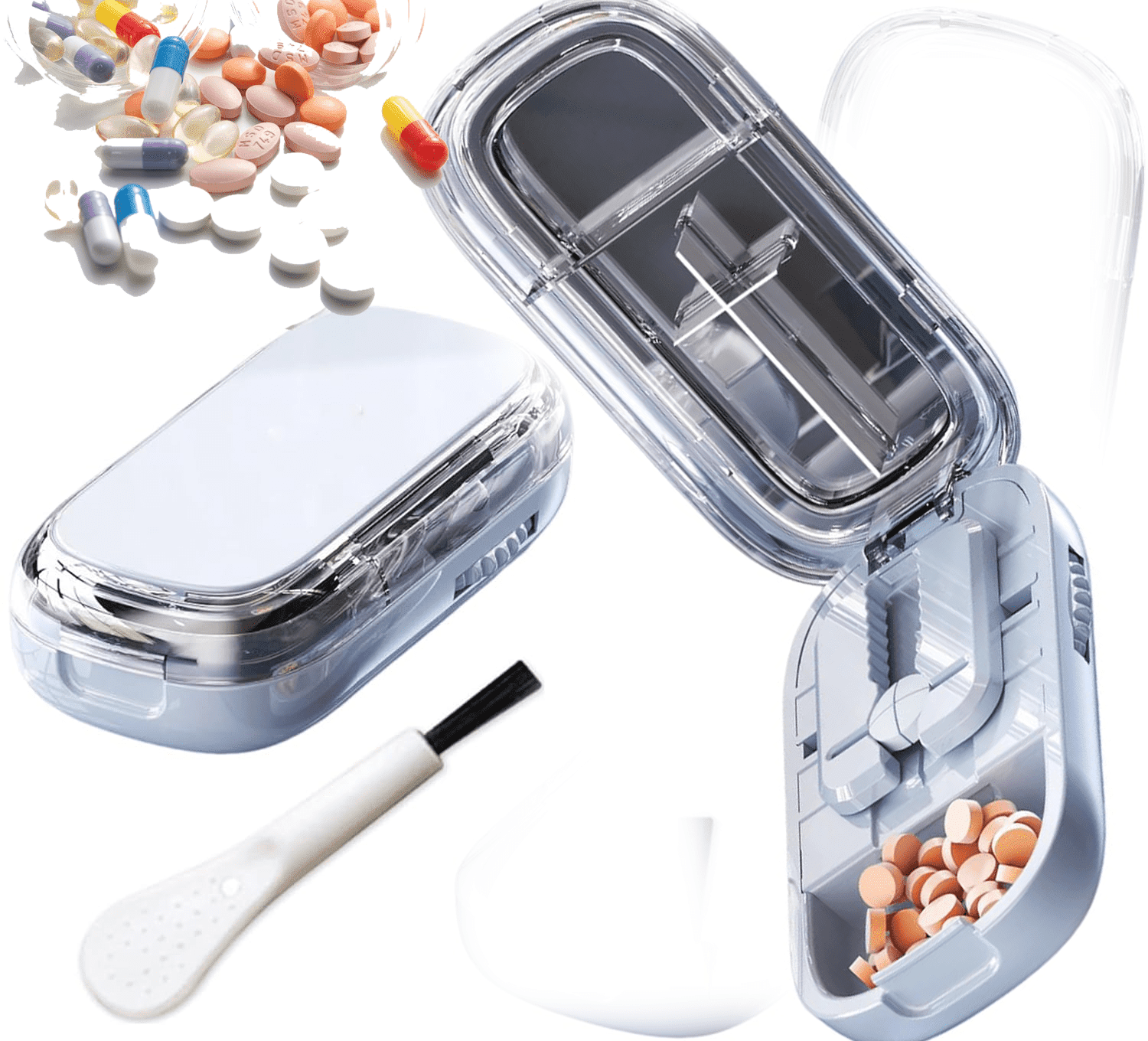 Pill Cutter, Adjustable Pill Cutter Splitter for Small and Tiny Pills ...