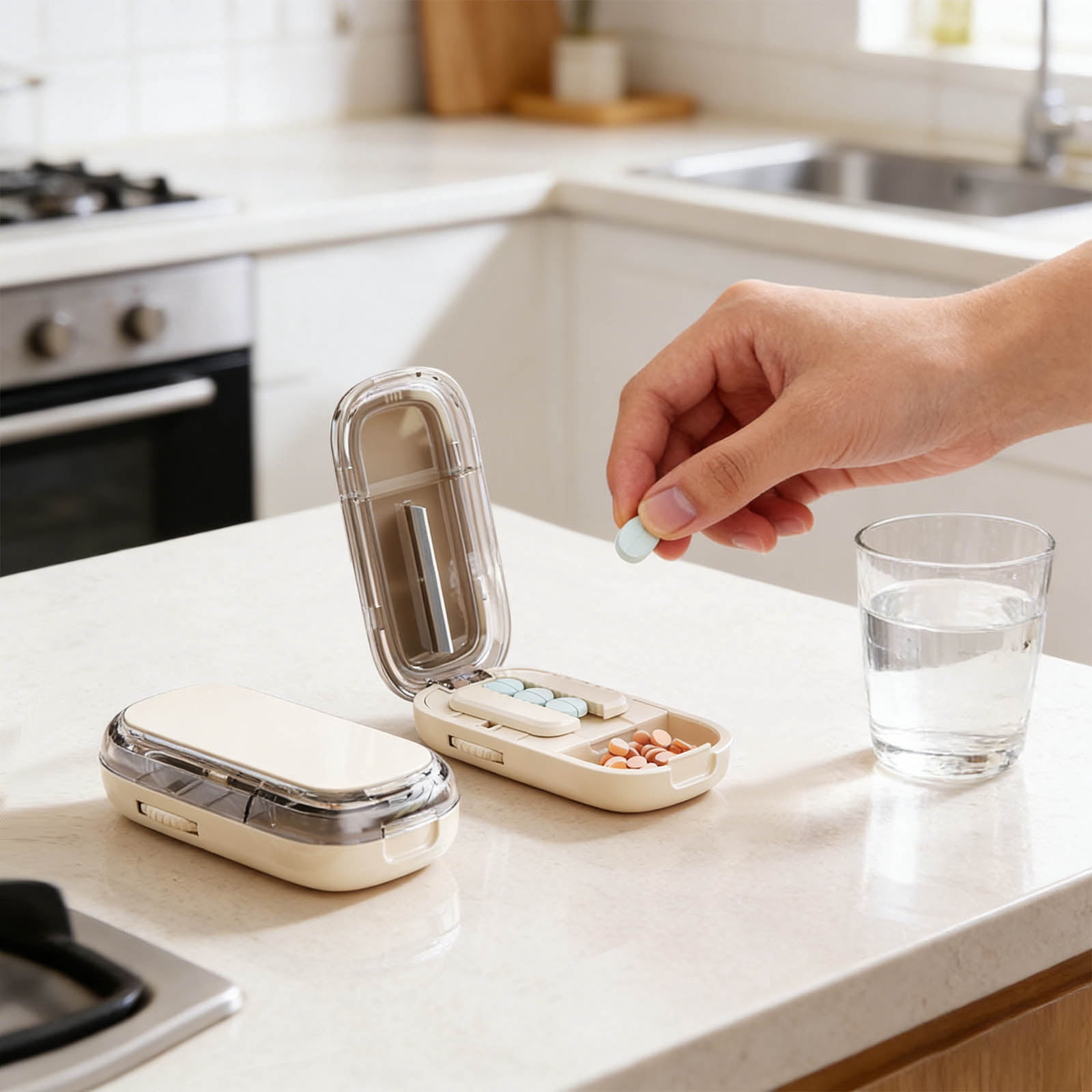 Pill Cutter, Echu Pill Splitter, Adjustable 1/2 Splitter for Large ...