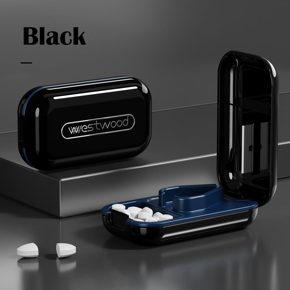 Pill Cutter & Splitter - 4-in-1 Tablet Divider with Storage Box ...