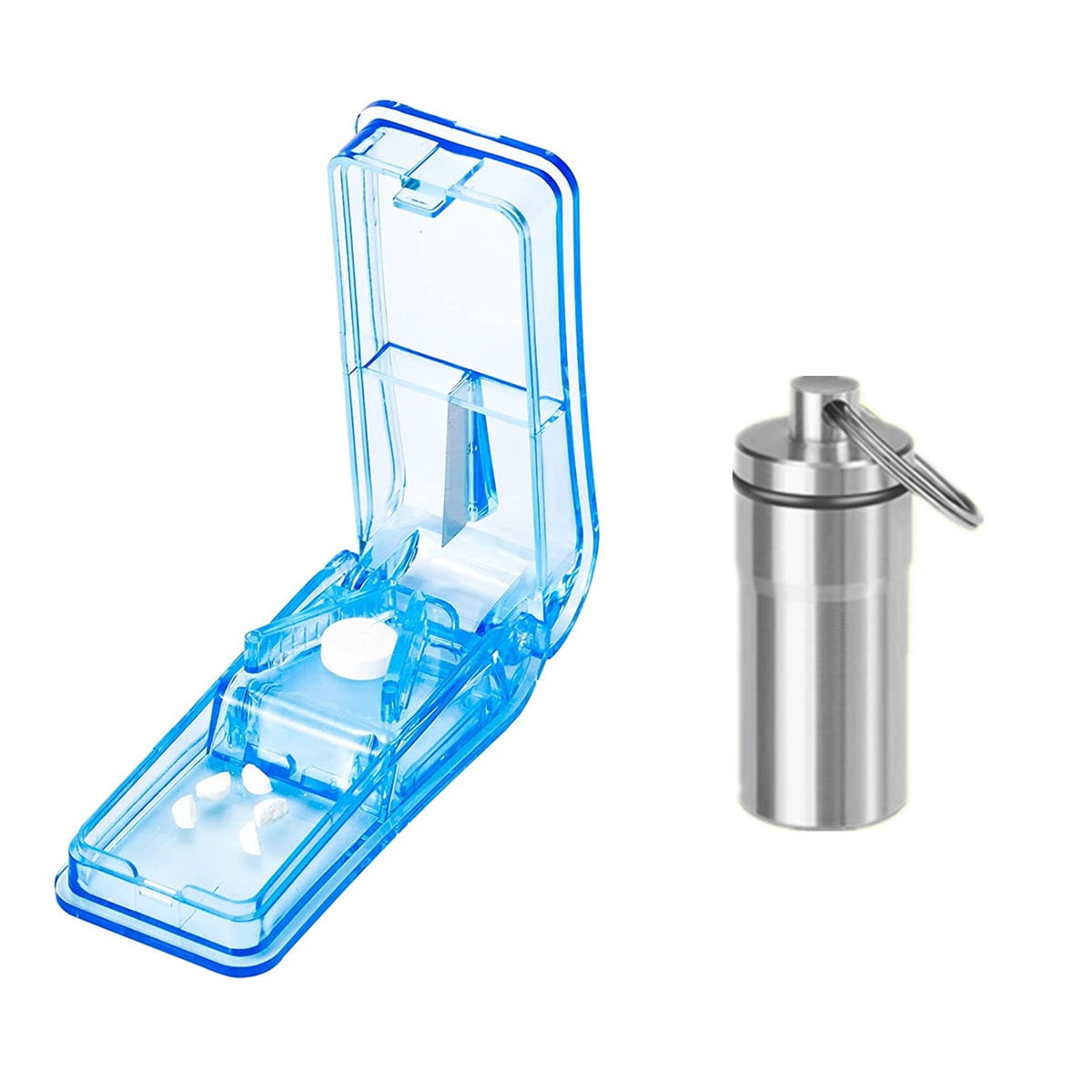 Pill Cutter and Splitter with Dispenser, Daily Usage, Safely Cut Pills ...