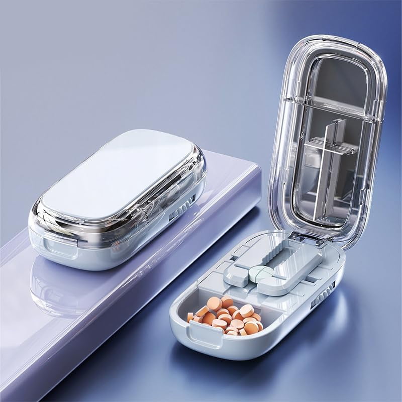 Pill Cutter Splitter for Small and Tiny Pills - 1/2&1/4Adjustable Pill ...