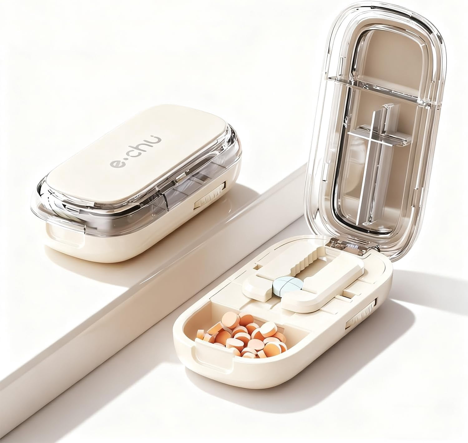 Pill Cutter Splitter for Small and Tiny Pills, Larger Pills, 1/2 1/4 ...