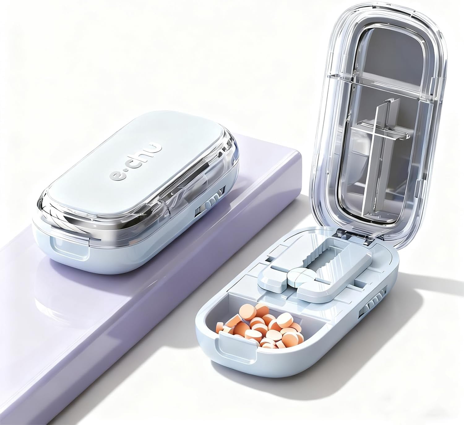 Pill Cutter Splitter for Small and Tiny Pills, Larger Pills, 1/2 1/4 ...