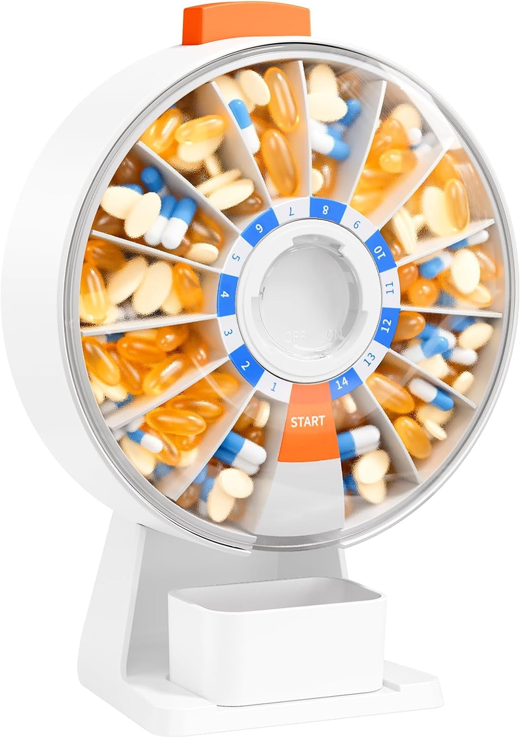 Pill Dispenser Daily, Large Pill Organizer with Wall-Mounted or ...