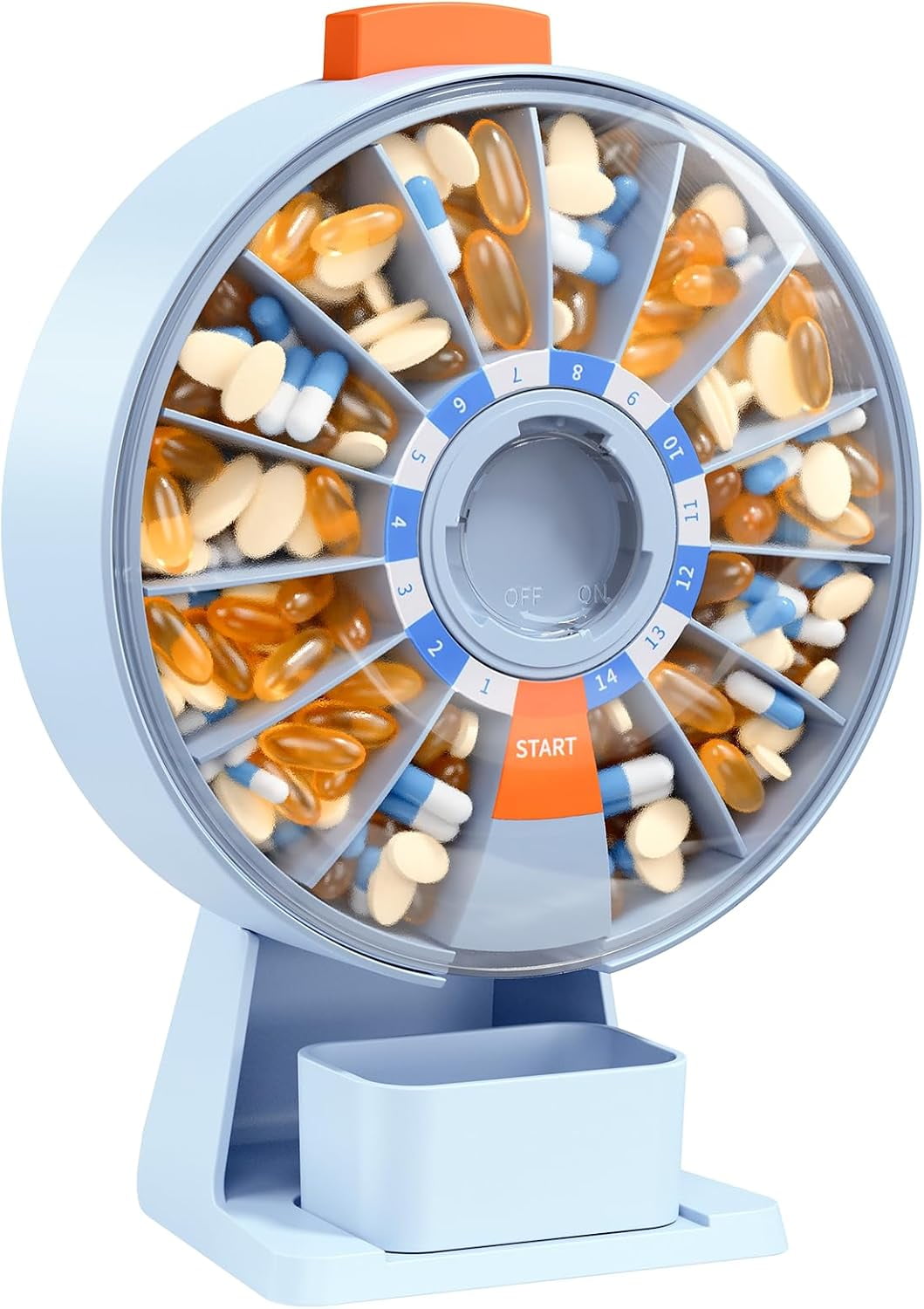 Pill Dispenser Daily, Large Pill Organizer with Wall-Mounted or ...