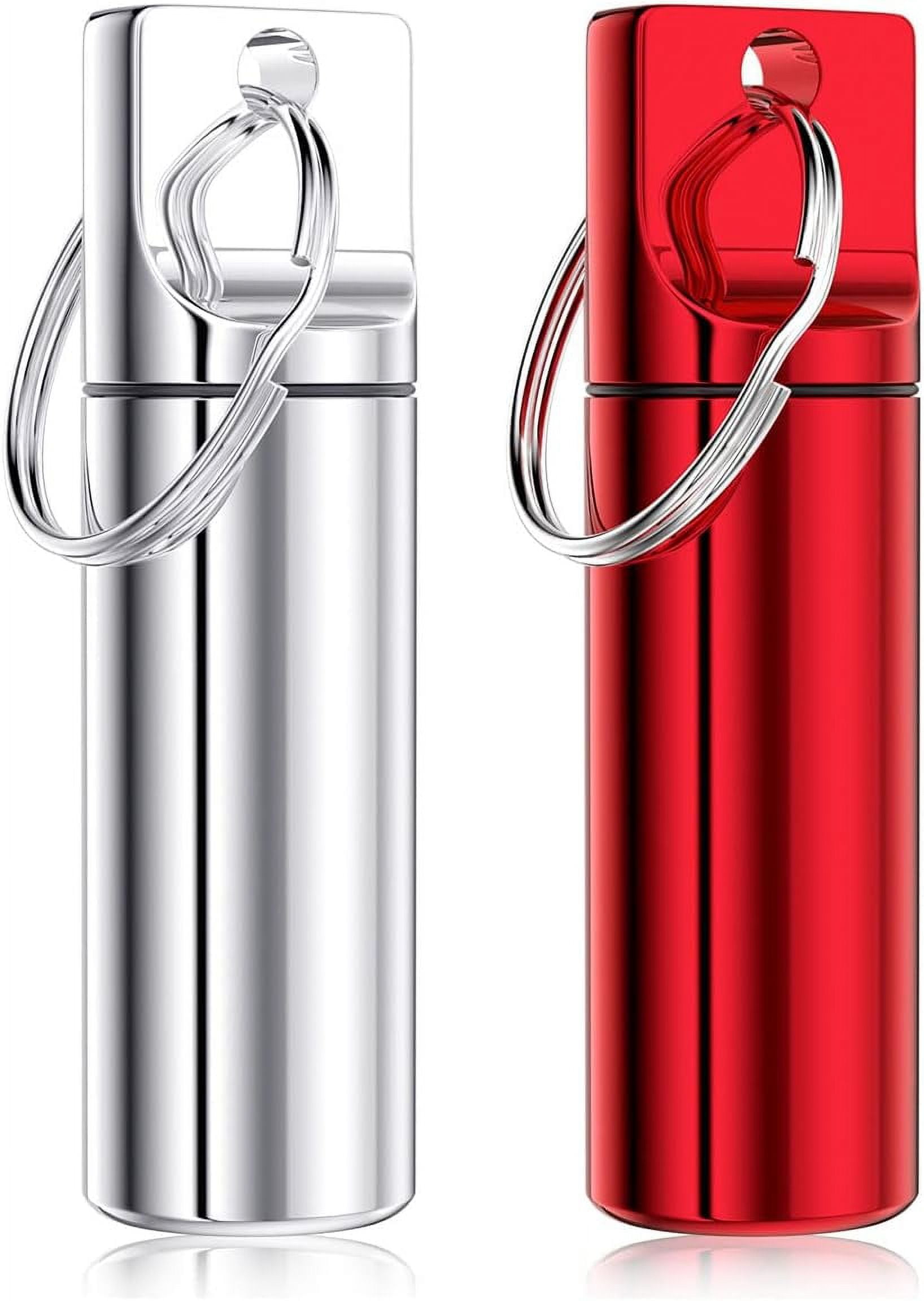 Pill Holder Keychain, Pill Box for Purse, Portable Pill Organizer ...