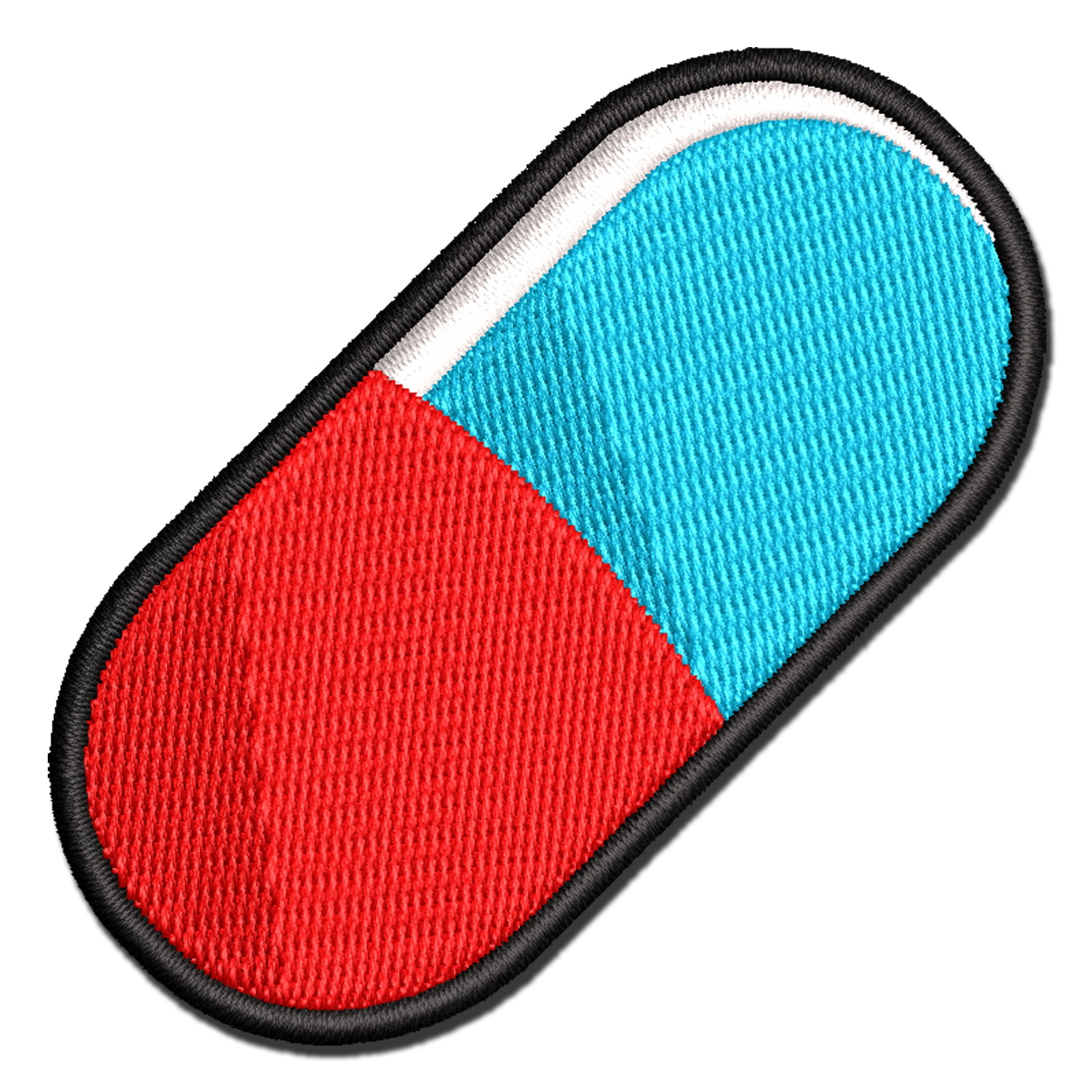 Pill Medicine Applique Multi-Color Embroidered Hook & Loop Patch - 3 ...