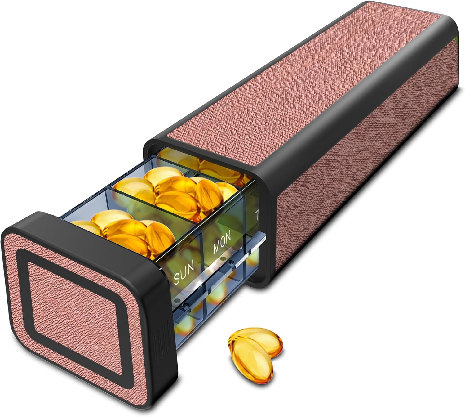 Pill Organizer 1 Time a Day, Pill Box 7 Day, Weekly Travel Pill Case ...