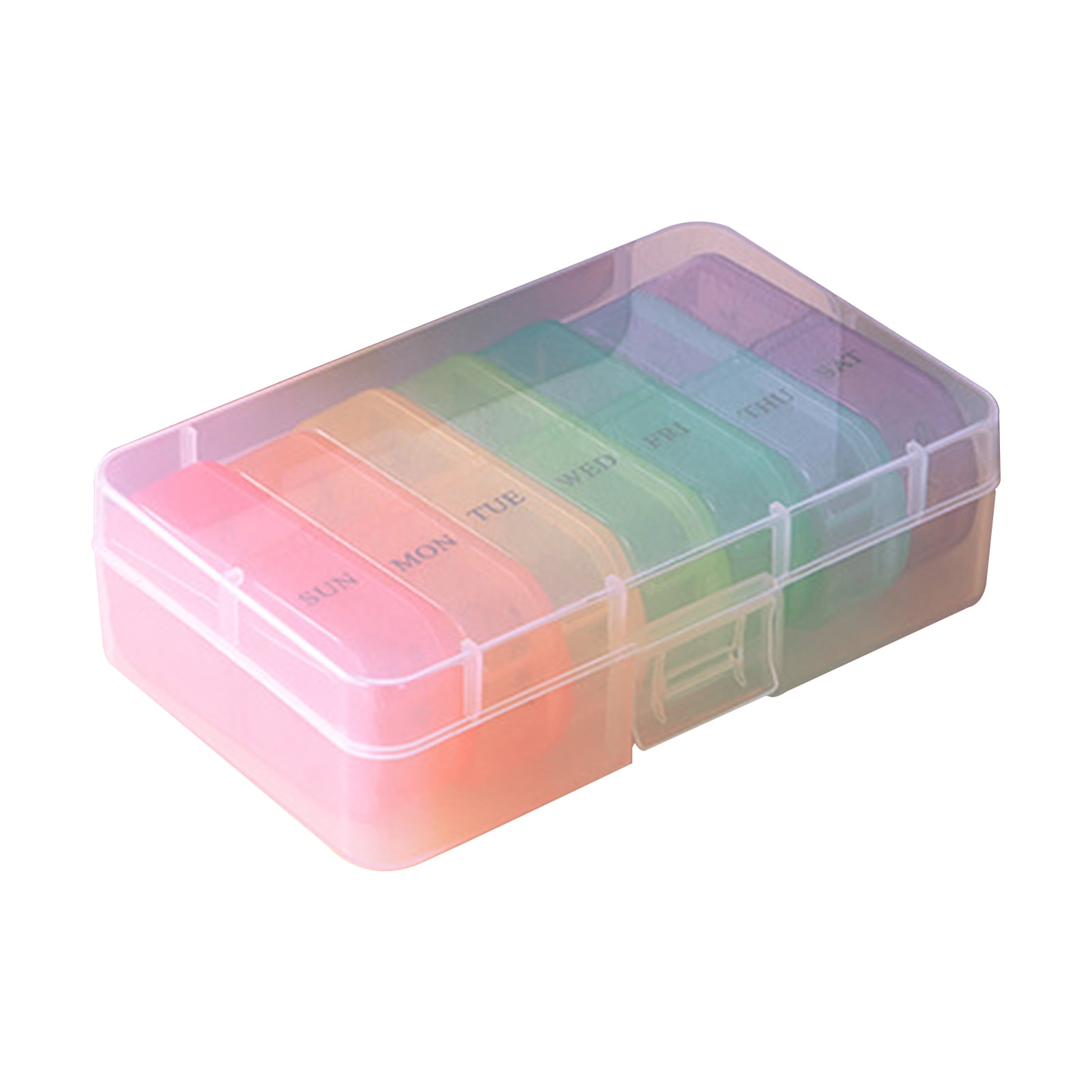 Pill Organizer - 14 Compartments, Date, AM/PM Reminder, Portable ...