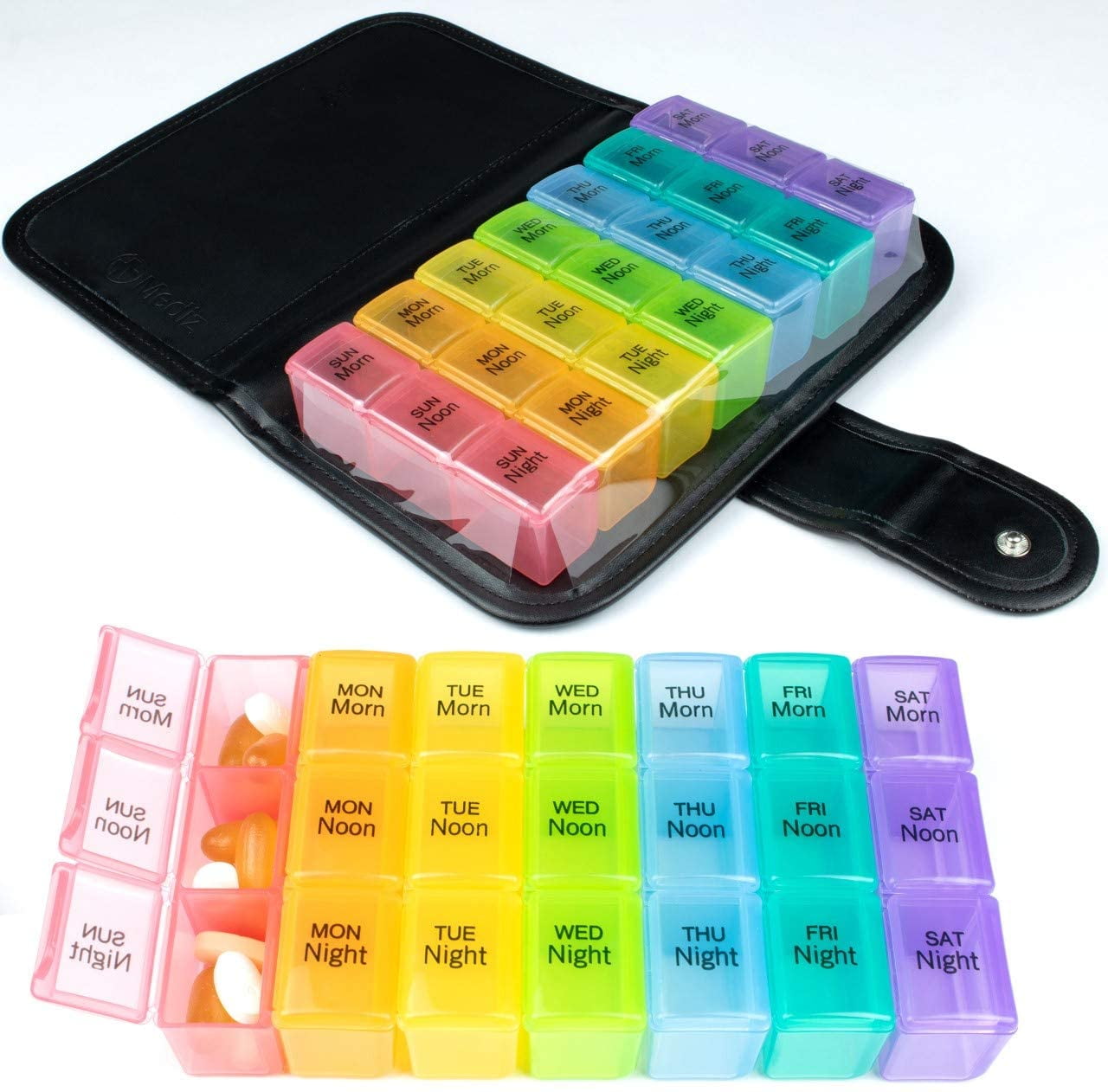 Pill Organizer 3 Times A Day, Pill Box, Medicine Organizer, Weekly Pill ...