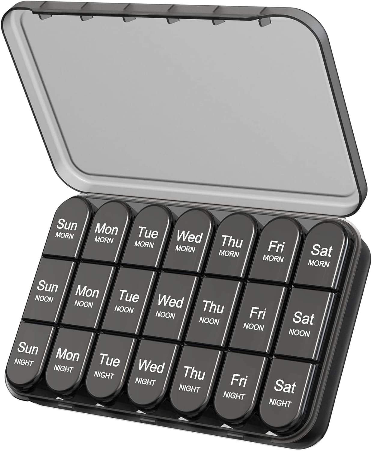 Pill Organizer 3X a Day, Weekly Pill Box 7 Day, Travel Pill Case with ...