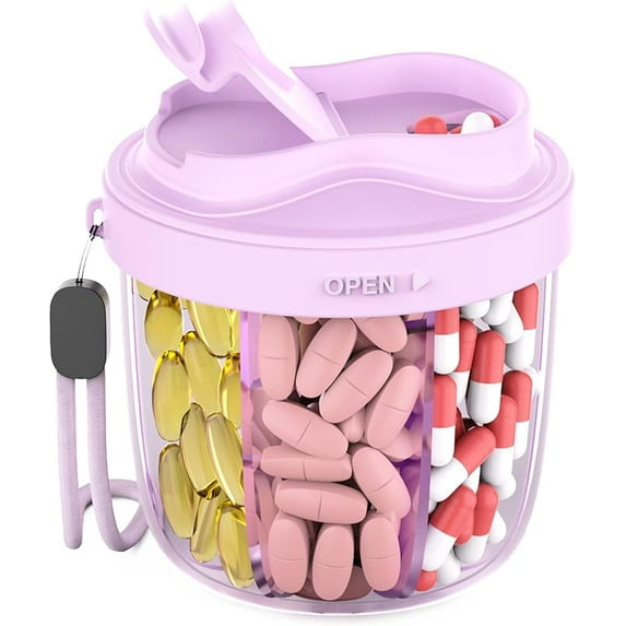 Pill Organizer with 7 Compartments, Pill Box Case for Holding 7 ...