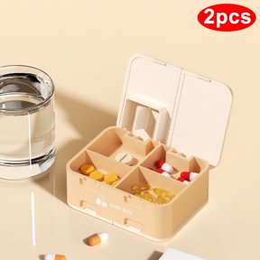 BE-TOOL Mini Aluminum Keychain Pill Container Medication Pill Case Box ...