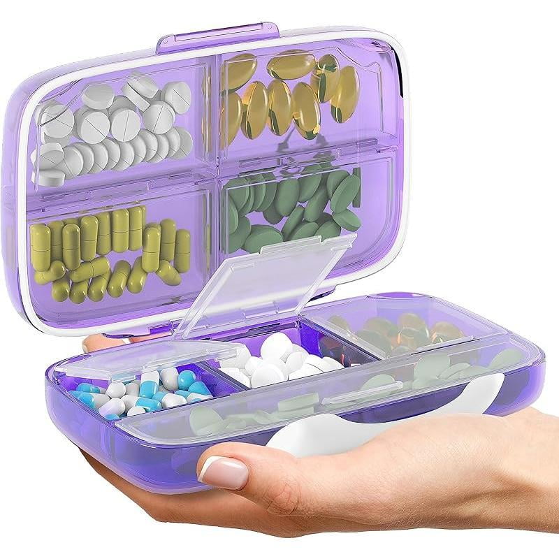 Pill Organizer Airtight Pill Box Large Pill Dispenser Home Travel ...