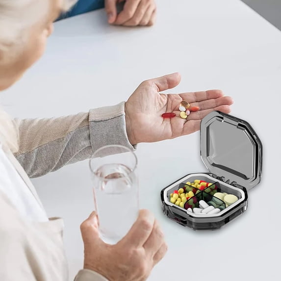 Pill Organizer Box Airtight Waterproof Pill Case | Portable Compact ...