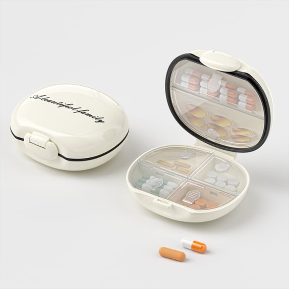 Pill Organizer Box, Portable Medication Case, Weekly Pill Dispenser ...