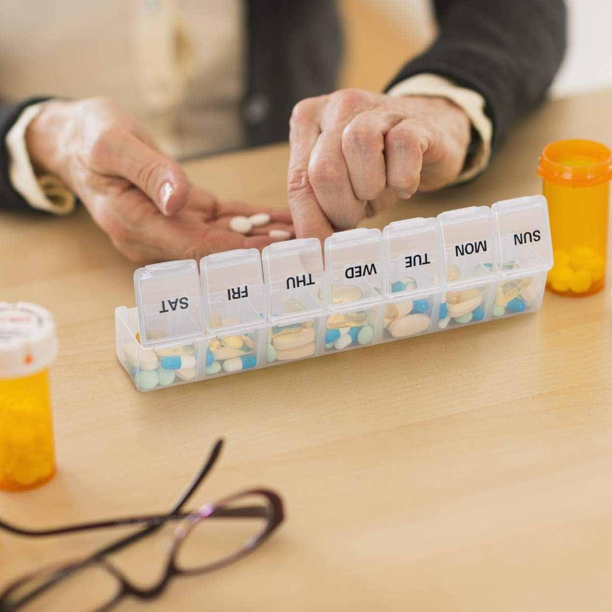 Pill Organizer Daily Case Us Stock Weekly Portable Extra Large 7 Day ...