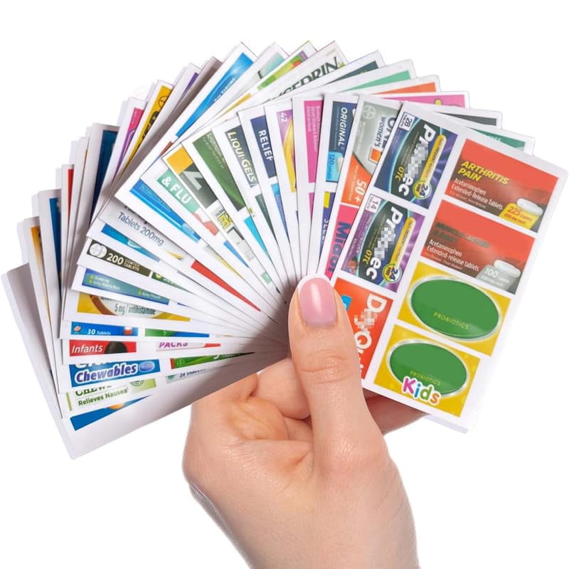 Pill Organizer Medicine Labels Travel Daily Pill Container Lables ...