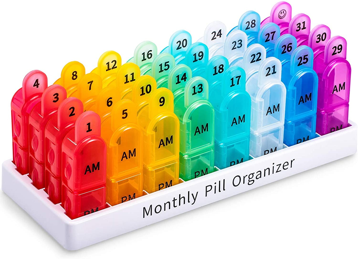 Pill Organizer Monthly 2 Times A Day - Am Pm Lone Month - Walmart.com