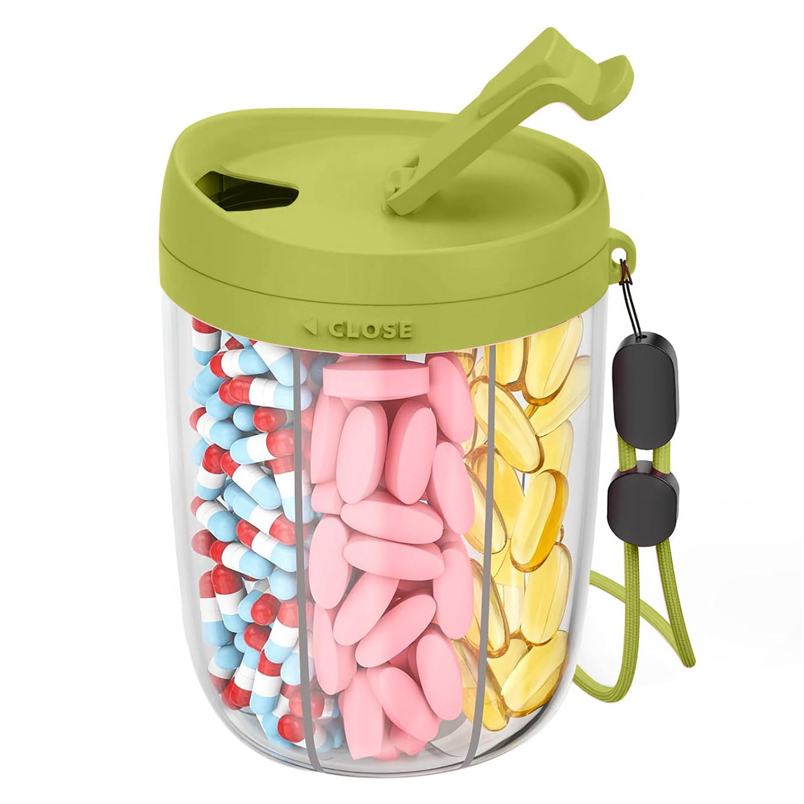 Pill Organizer,Pill Container,Large Pill Bottle Organizer,Supplement ...