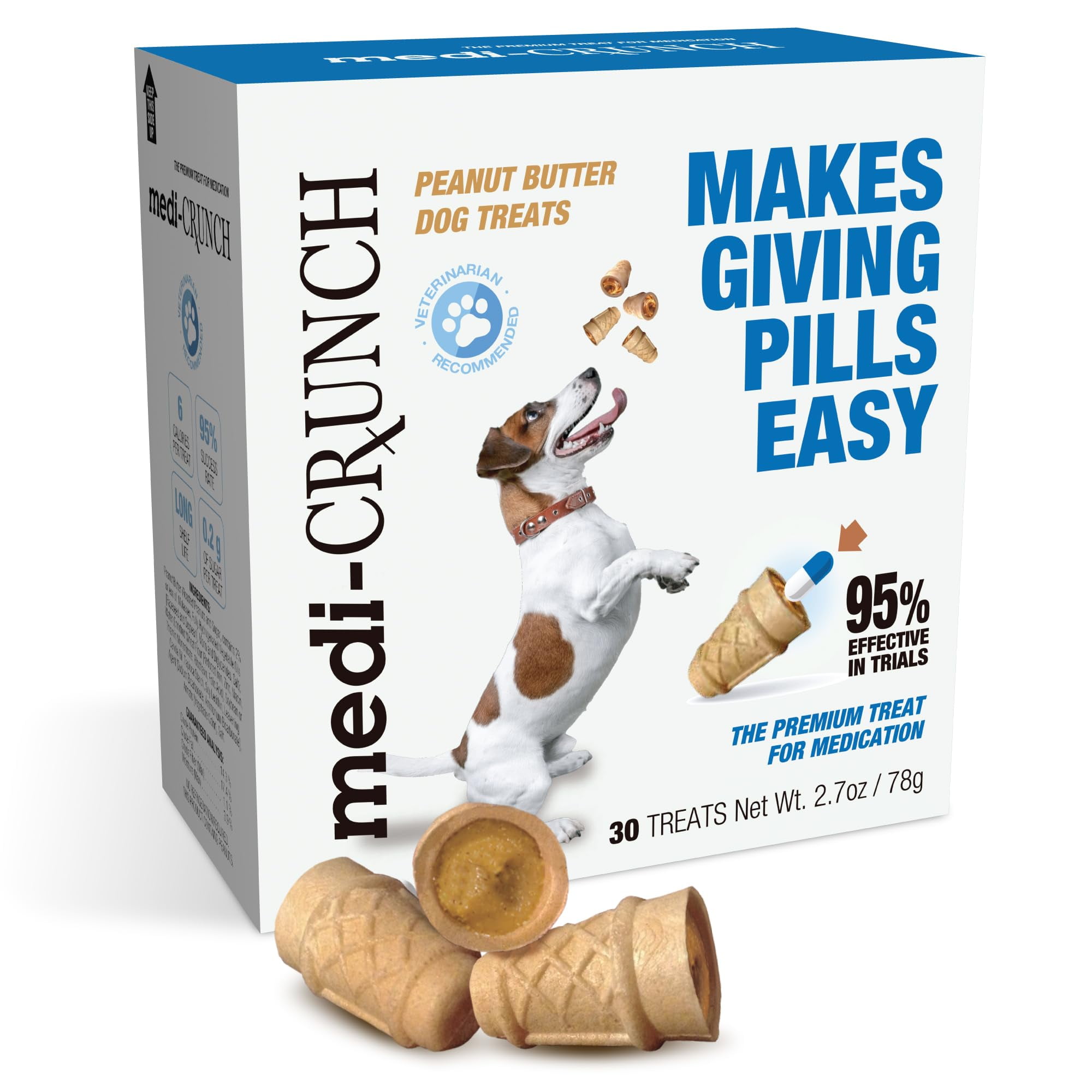 Pill Pouches for Dogs, Peanut Butter Crunchy Ice Cream Cone Treats ...