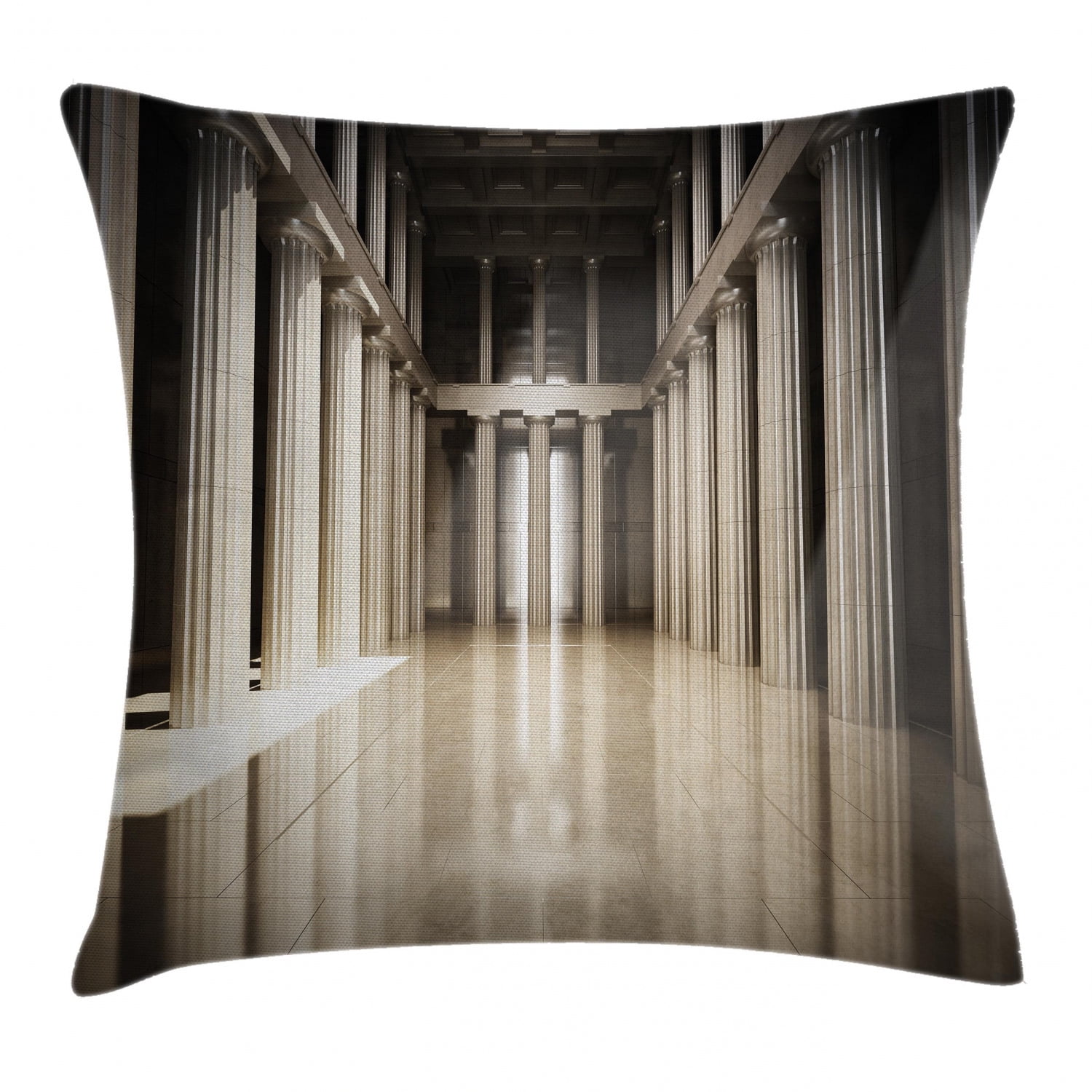 Pillar Decor Throw Pillow Cushion Cover, 3D Model Style Column Interior ...