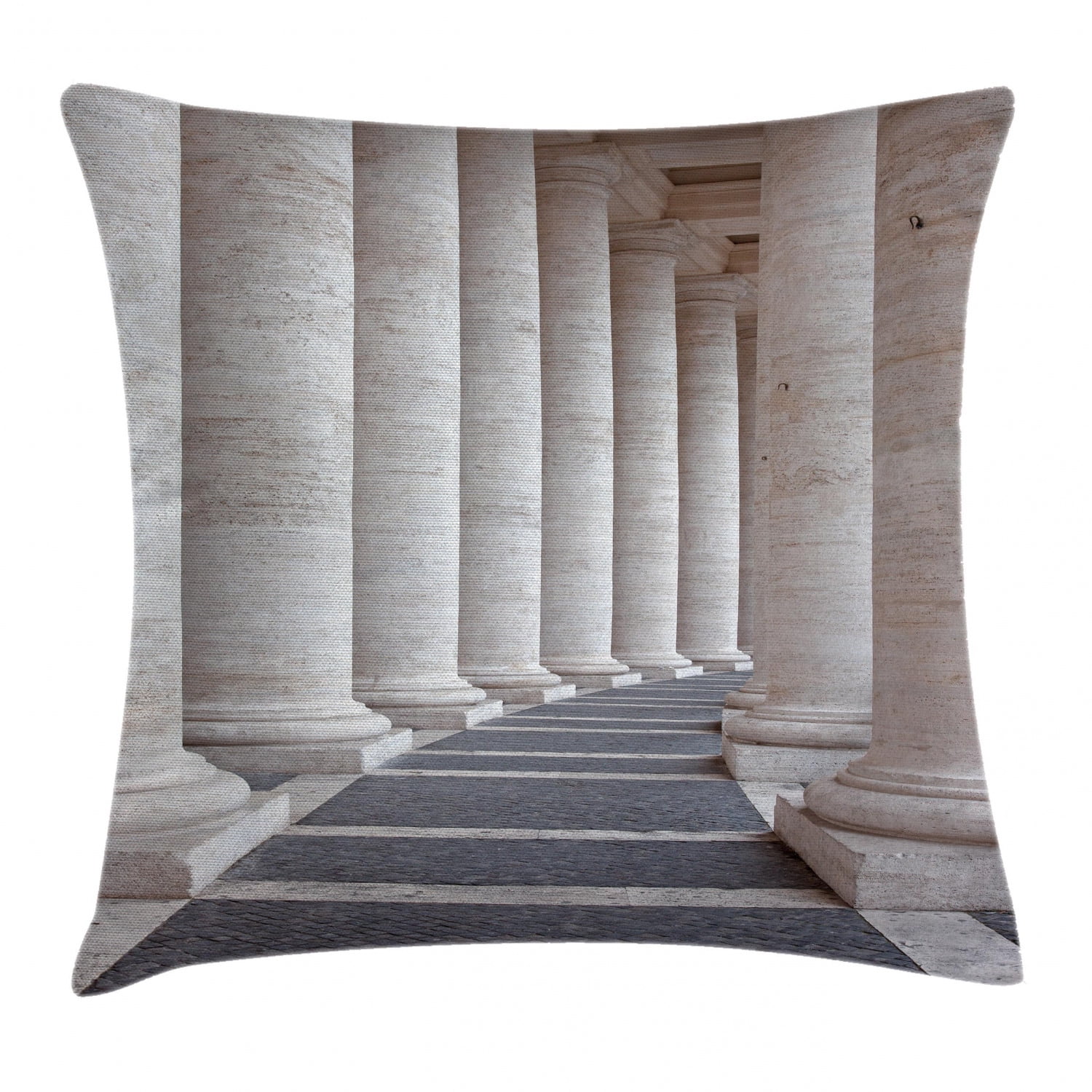 Pillar Decor Throw Pillow Cushion Cover, Ancient Theme Roman Columns ...