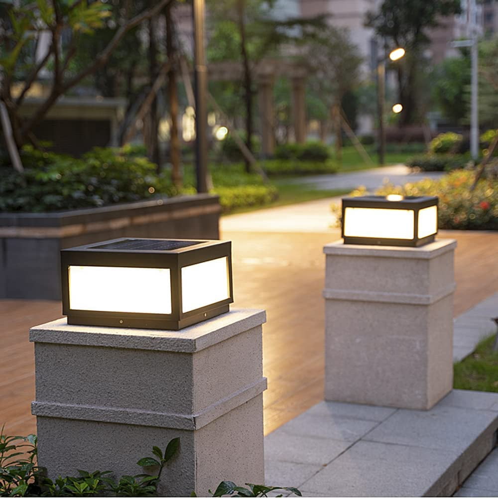 Pillar Lamp Post Light, Fence Deck Cap Light Lantern Column Lamp for ...