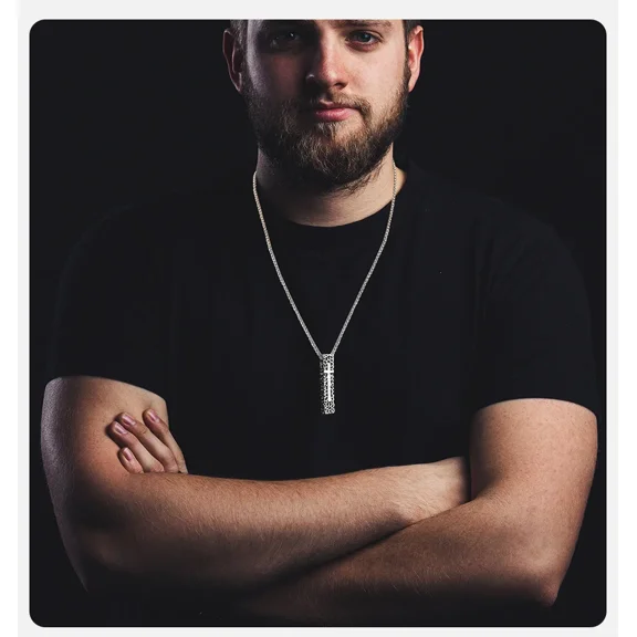 AA Necklace, 24" Box chain, Hypo Allergenic Stainless Steel Alcoholics ...