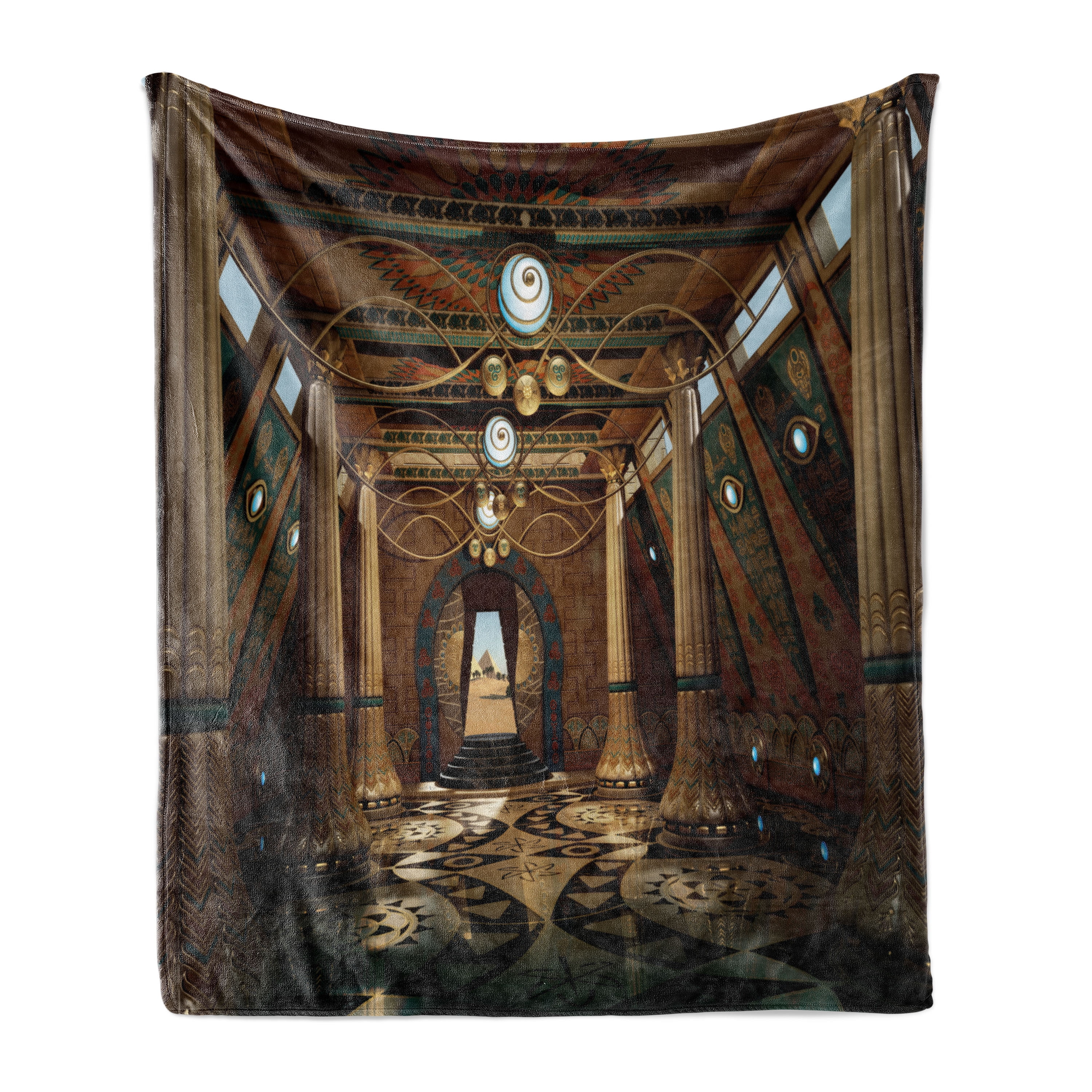 Pillar Soft Flannel Fleece Throw Blanket, Graphics of a Building ...