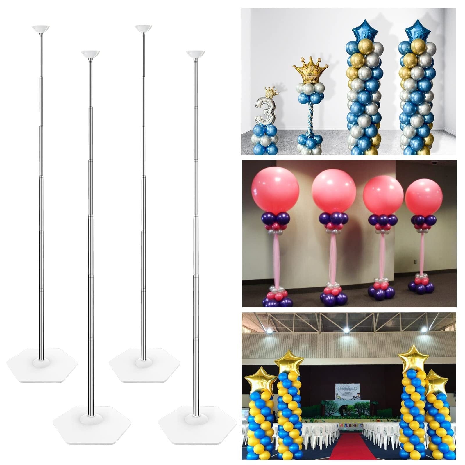Pillar with Reusable Metal Telescopic Design for Birthday, Wedding ...
