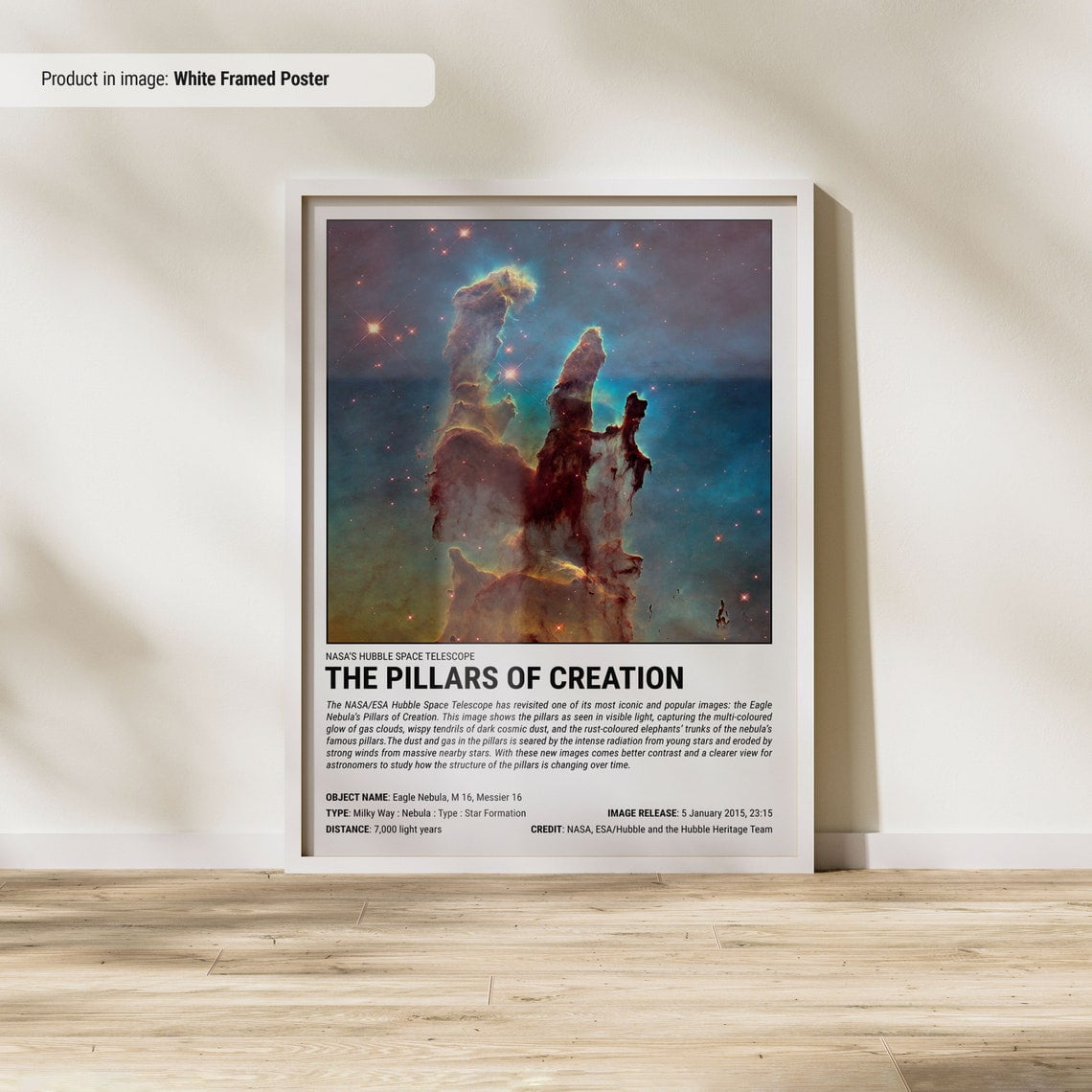 Pillars Of Creation Poster Space Posters Hubble Telescope Space Wall ...