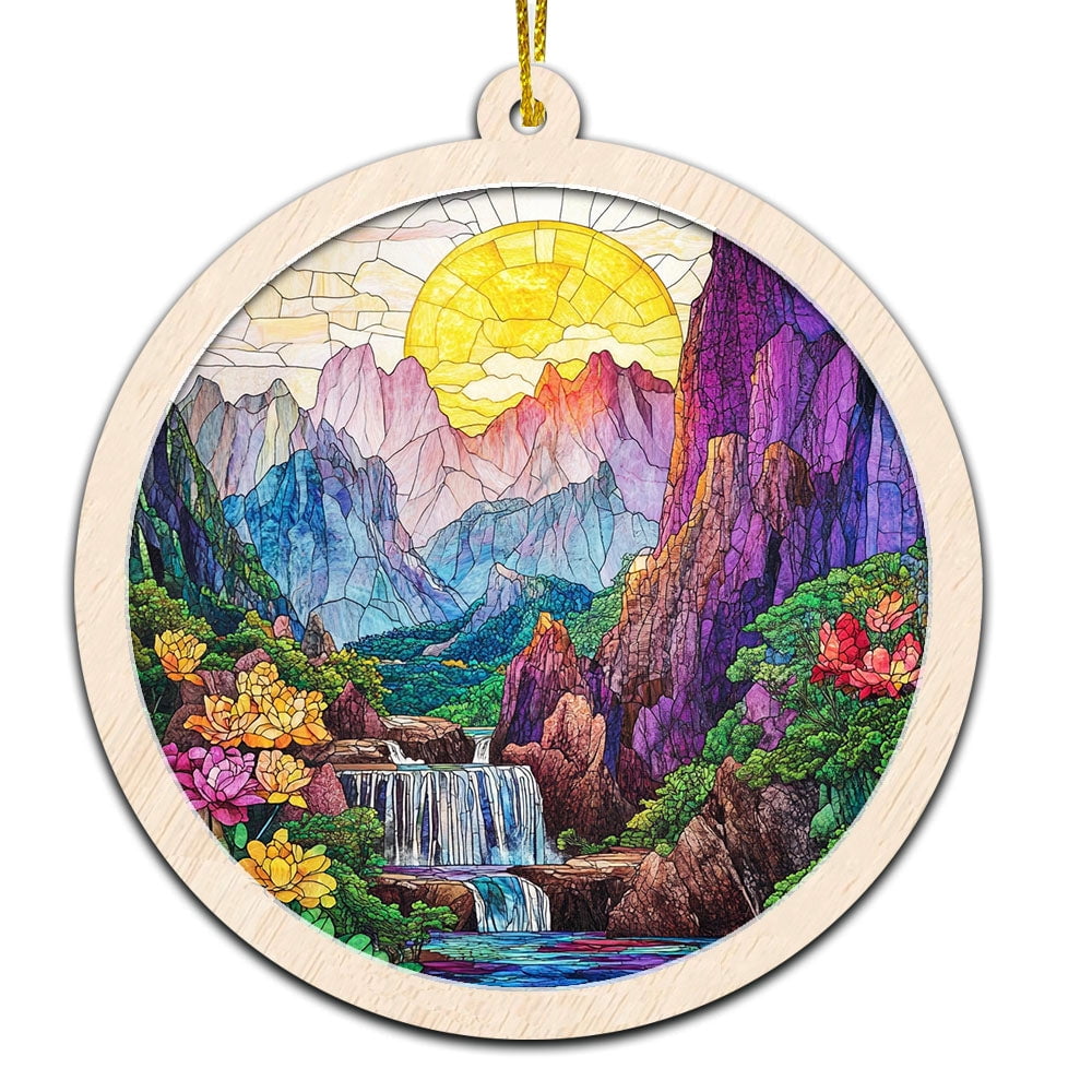 Pillars of Hunan Stained Glass Suncatcher Ornament – Text Christmas ...