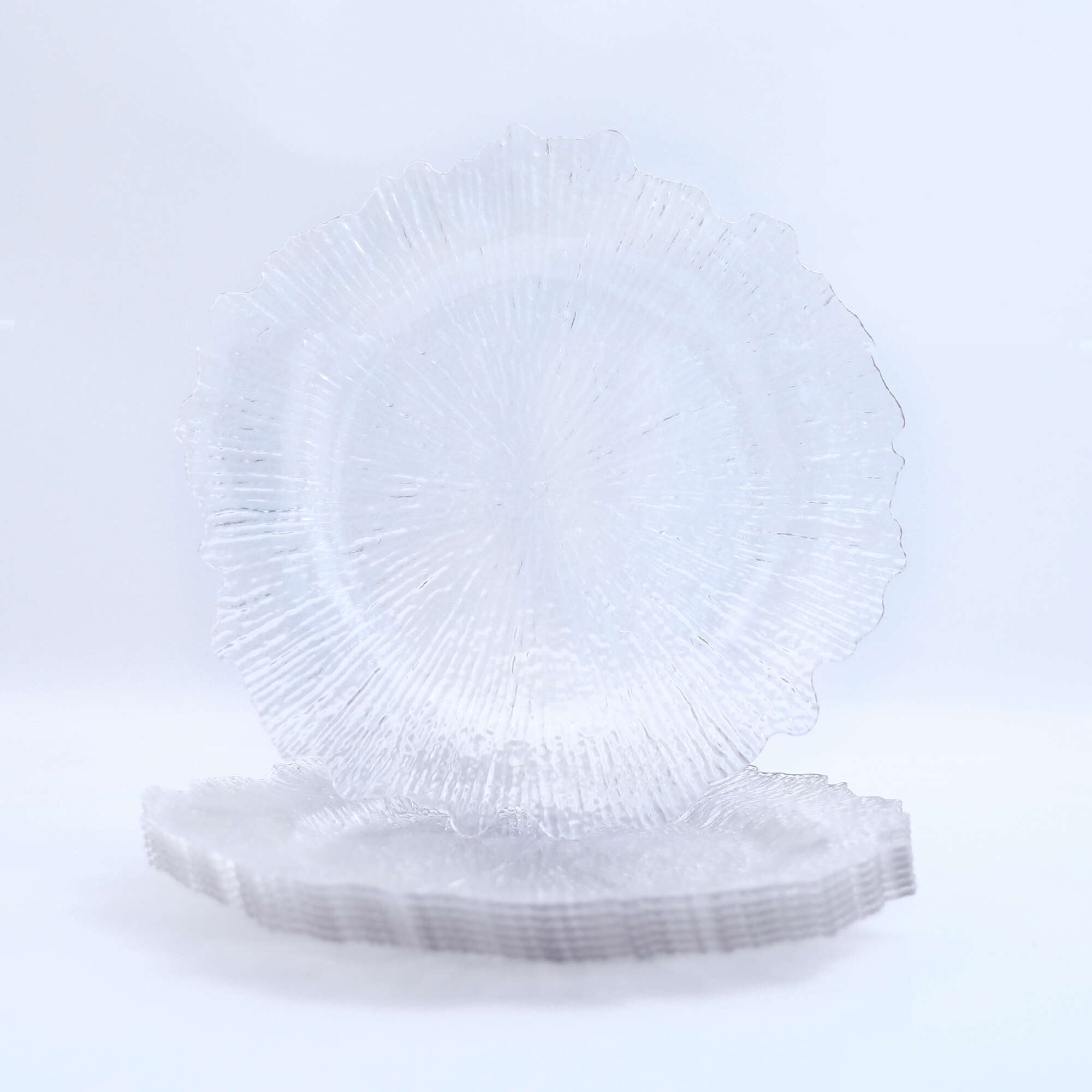 Pillfn 13 Inch Clear Charger Plates Plastic Plate Chargers for Table ...