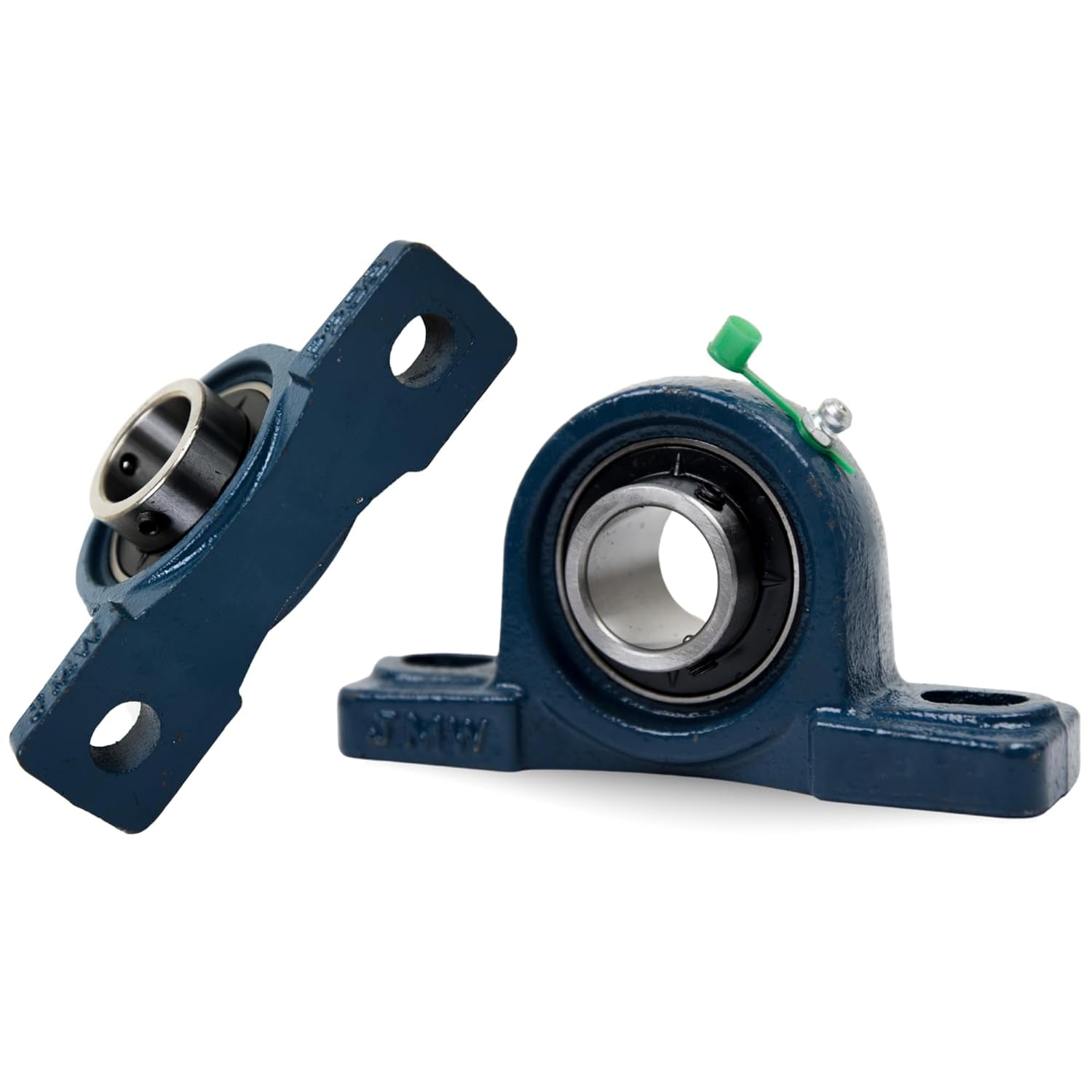 Pillow Block Bearing (2 Pack), 5/8 inch Bore, 2 Bolt Mounted, Solid ...