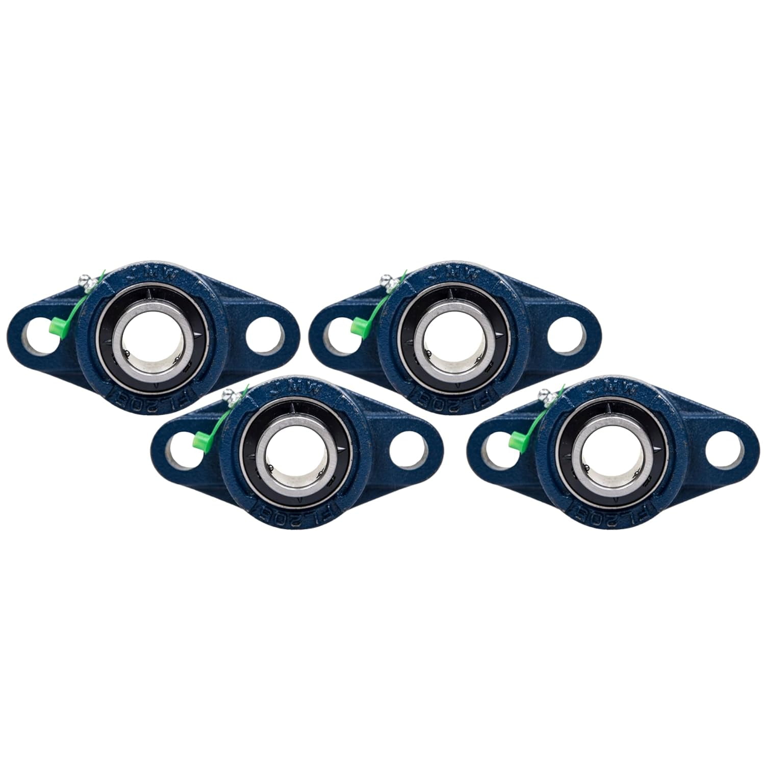 Pillow Block Bearing (4 Pack), 5/8 inch Bore, 2-Bolt Mounted, Solid ...