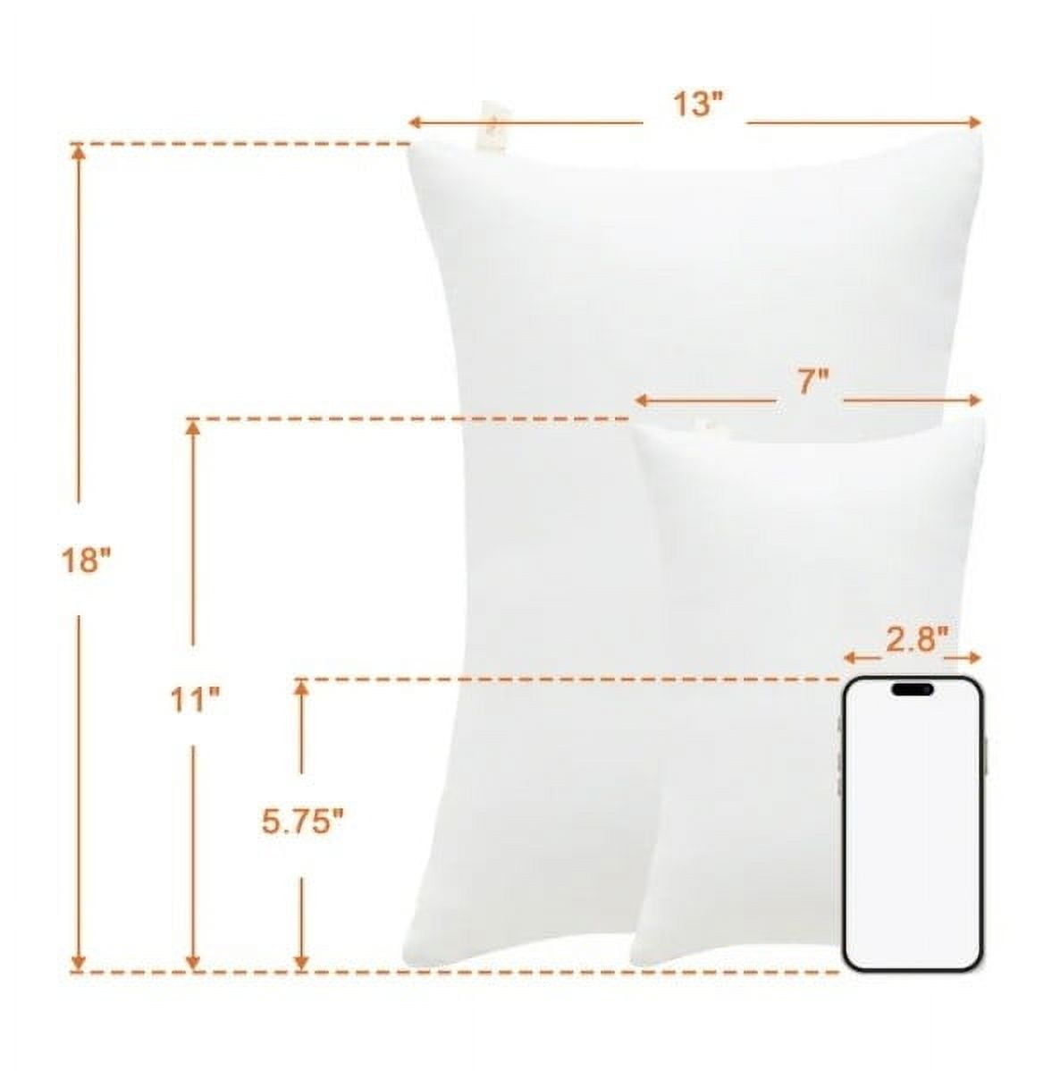 Pillow Case Clearance, 9.8X7.9X1.6 Inches Set of 2 Pillows Microfiber ...