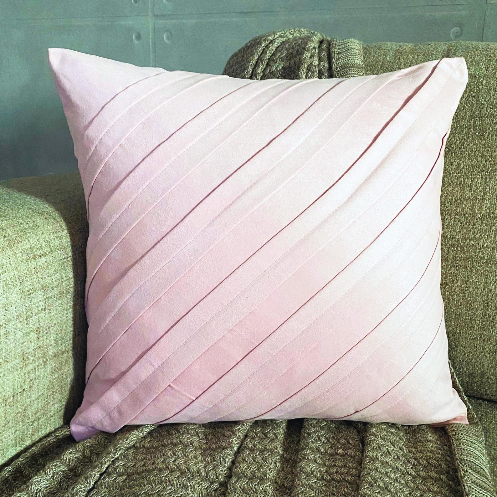 Pillow Case Covers, Pink Shams, Textured Pintucks Solid Color Pillow ...